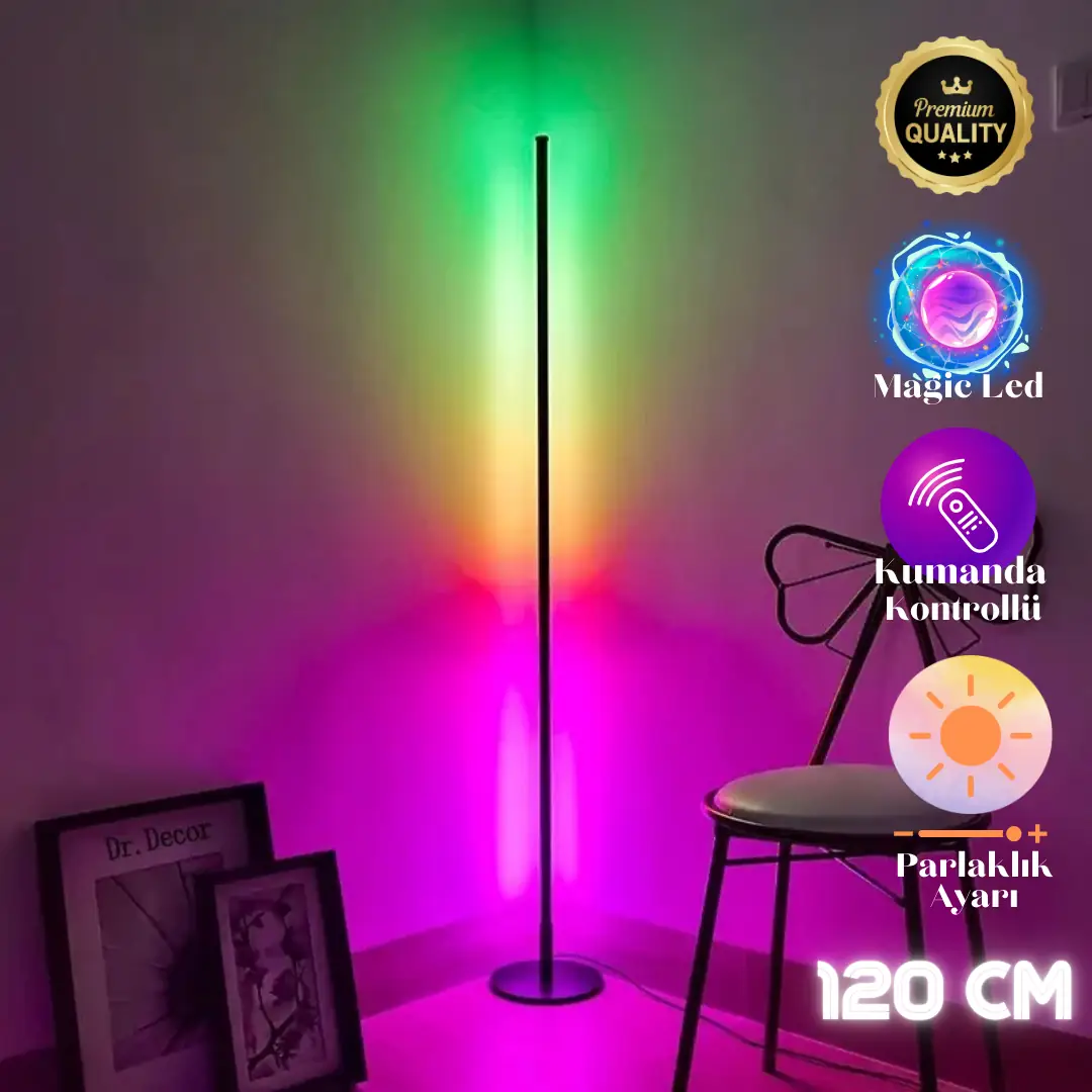 MAGIC STICK Full A+Rgb - Full Renk - 256 mod - KUMANDALI - 120 Cm
