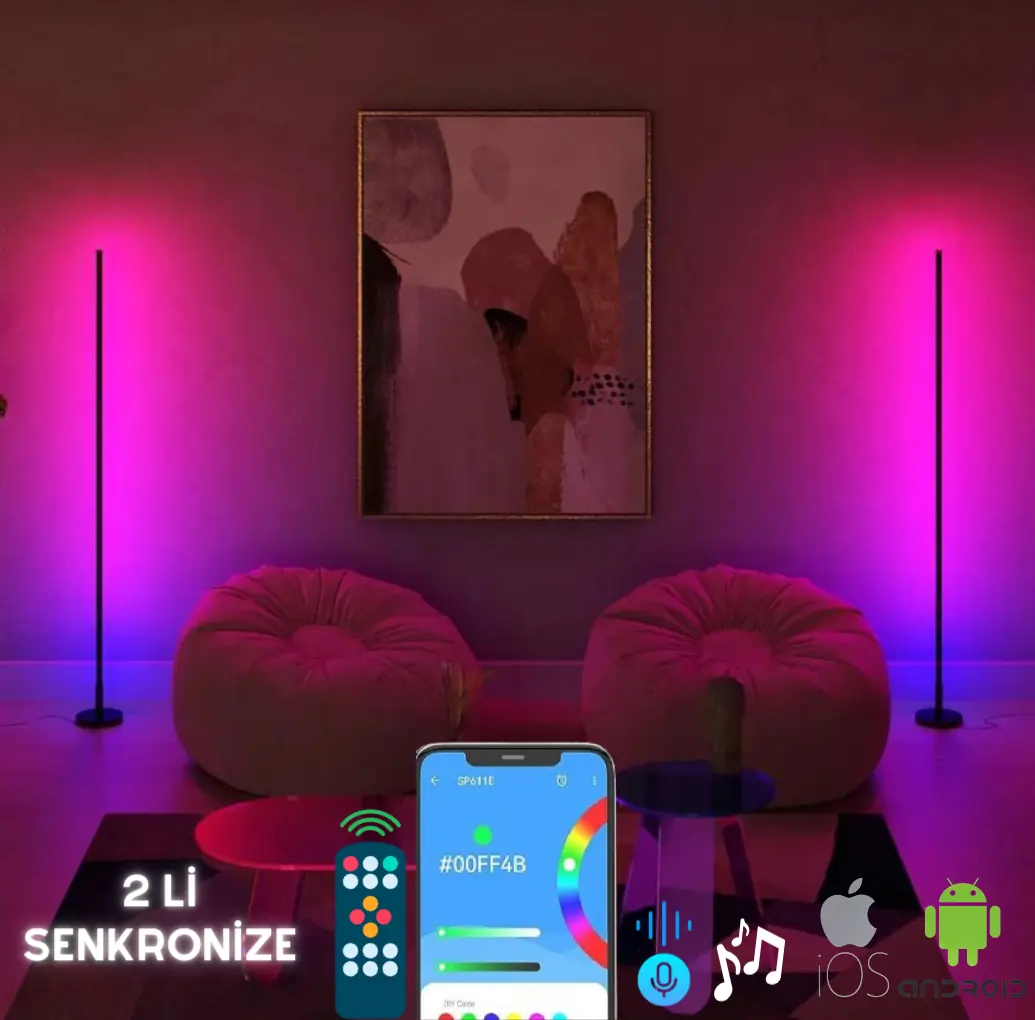 Magic Pro Stick Sese Duyarlı Telefon Ve Kumanda Oda Aydınlatma Sistemi ...