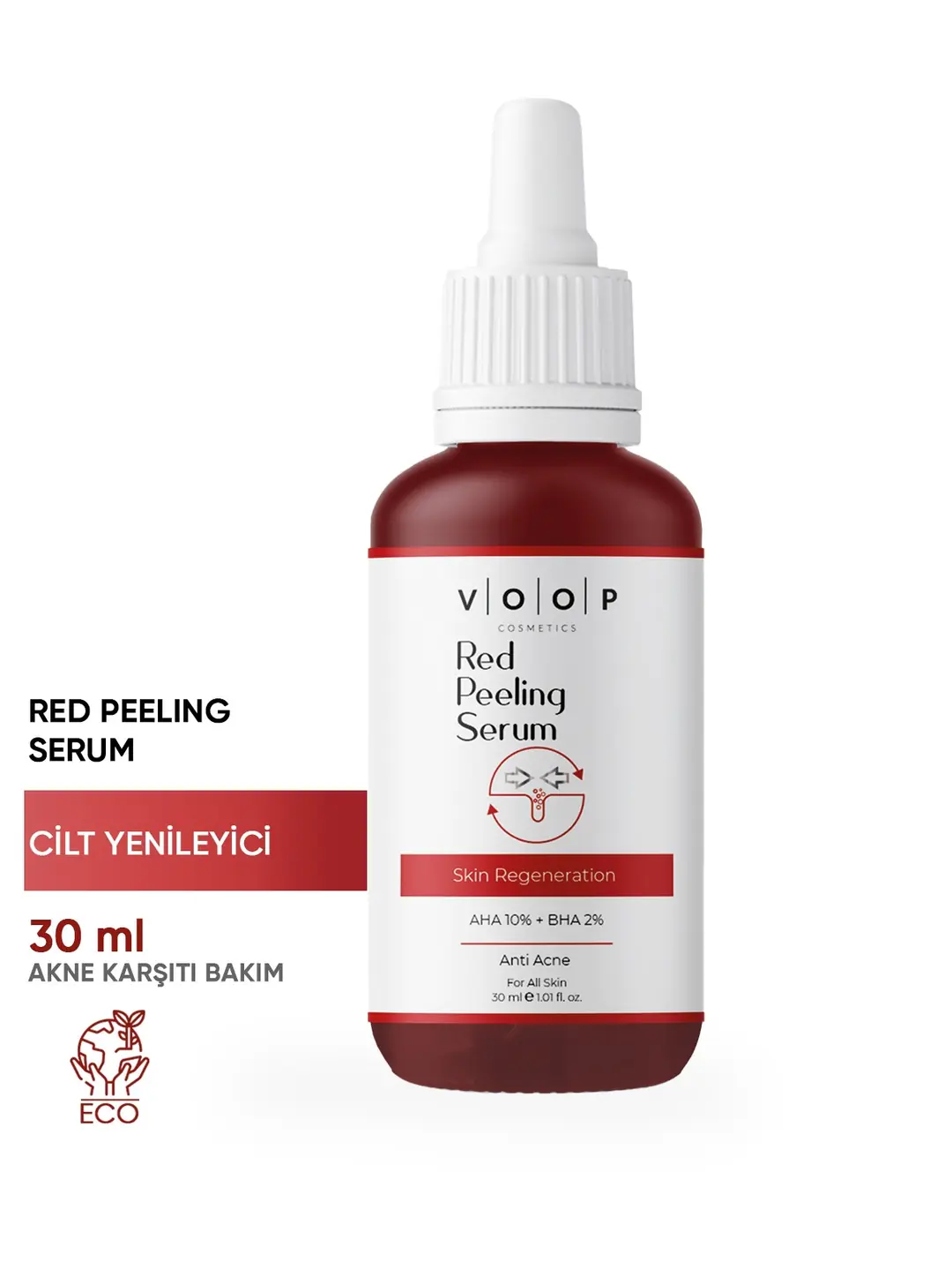 Voop Red Peeling Serum 30 ml | Cilt Yenileyici Serum