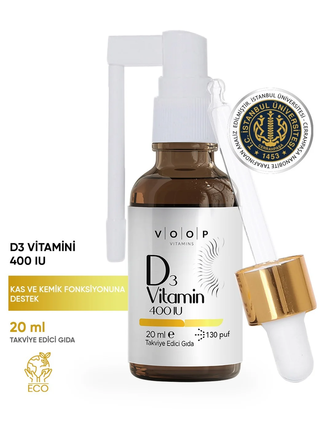 Voop Vitamin D3 400 IU Sprey/Damla 20 ml
