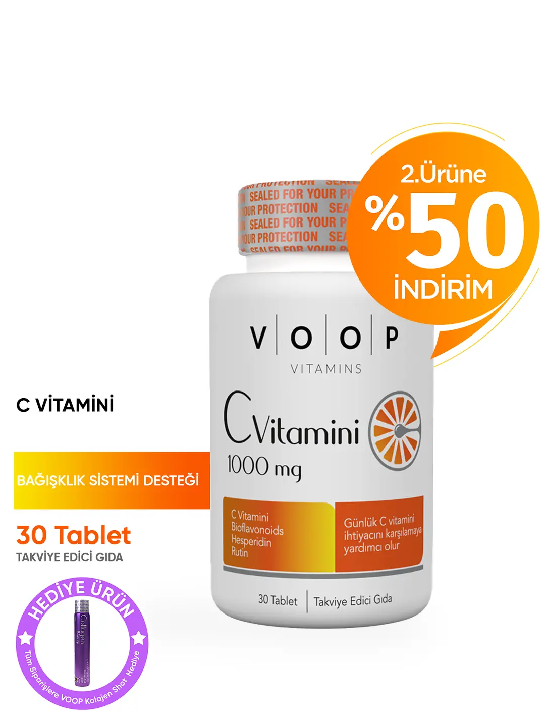Voop C Vitamini 1000 mg 30 Tablet