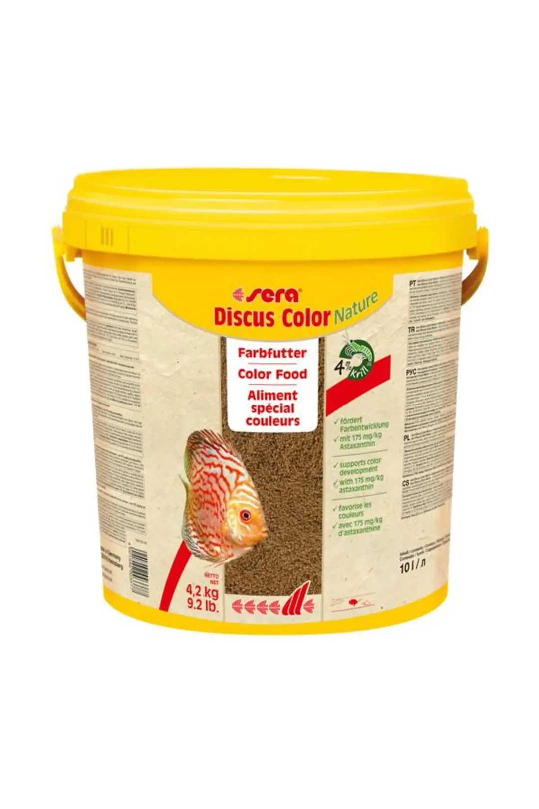 SERA Discus Color Nature Balık Yemi 10lt/4,2kg Kova