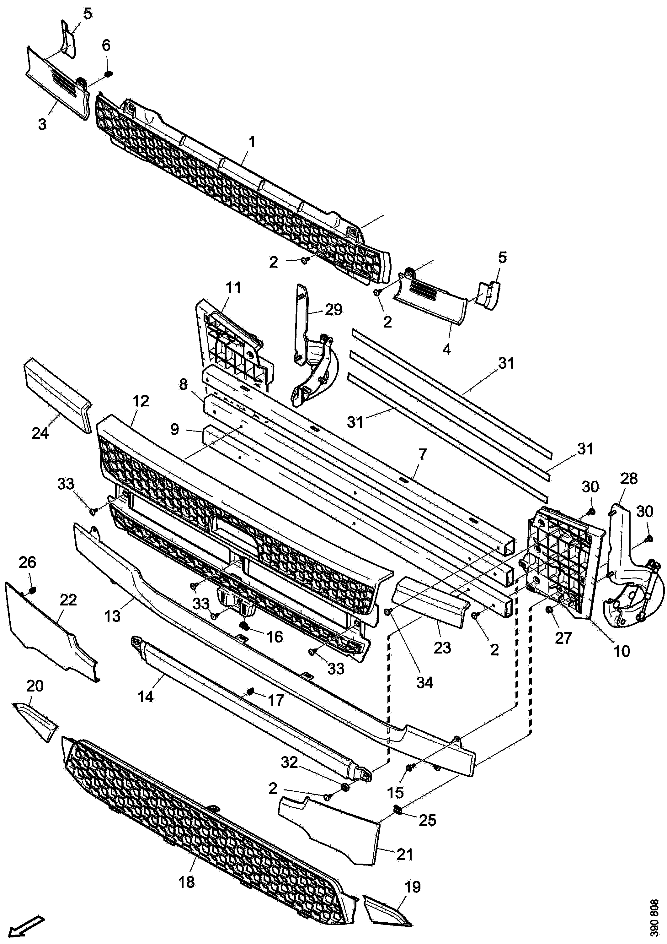 7 SERİSİ SCANİA ALT PANJUR ÇİTASI 2329070