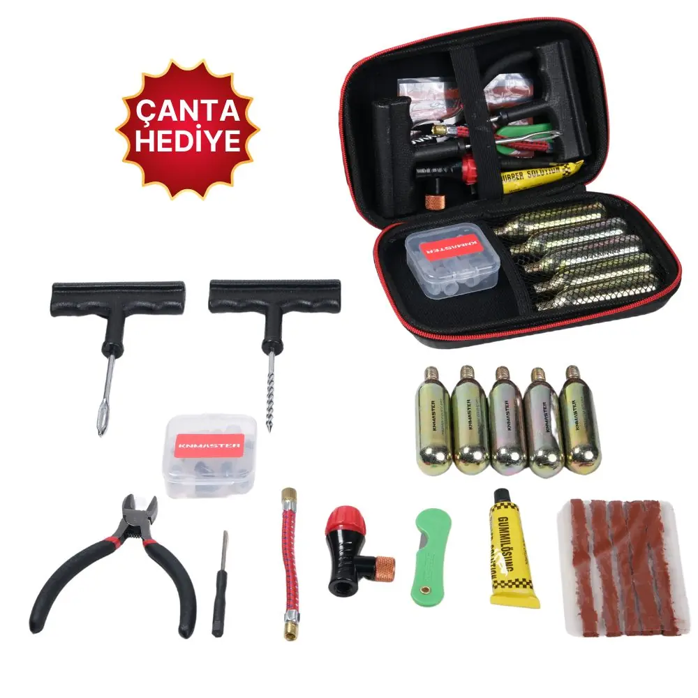 KNMASTER TAŞINABİLİR LASTİK TAMİR KİTİ