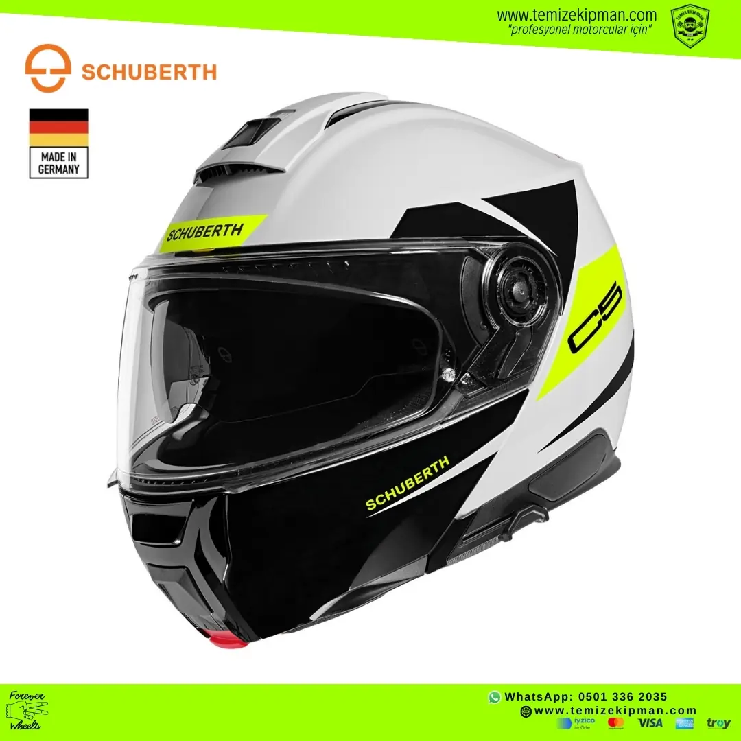 SCHUBERTH C5 ECLİPSE YELLOW ÇENE AÇILIR KASK