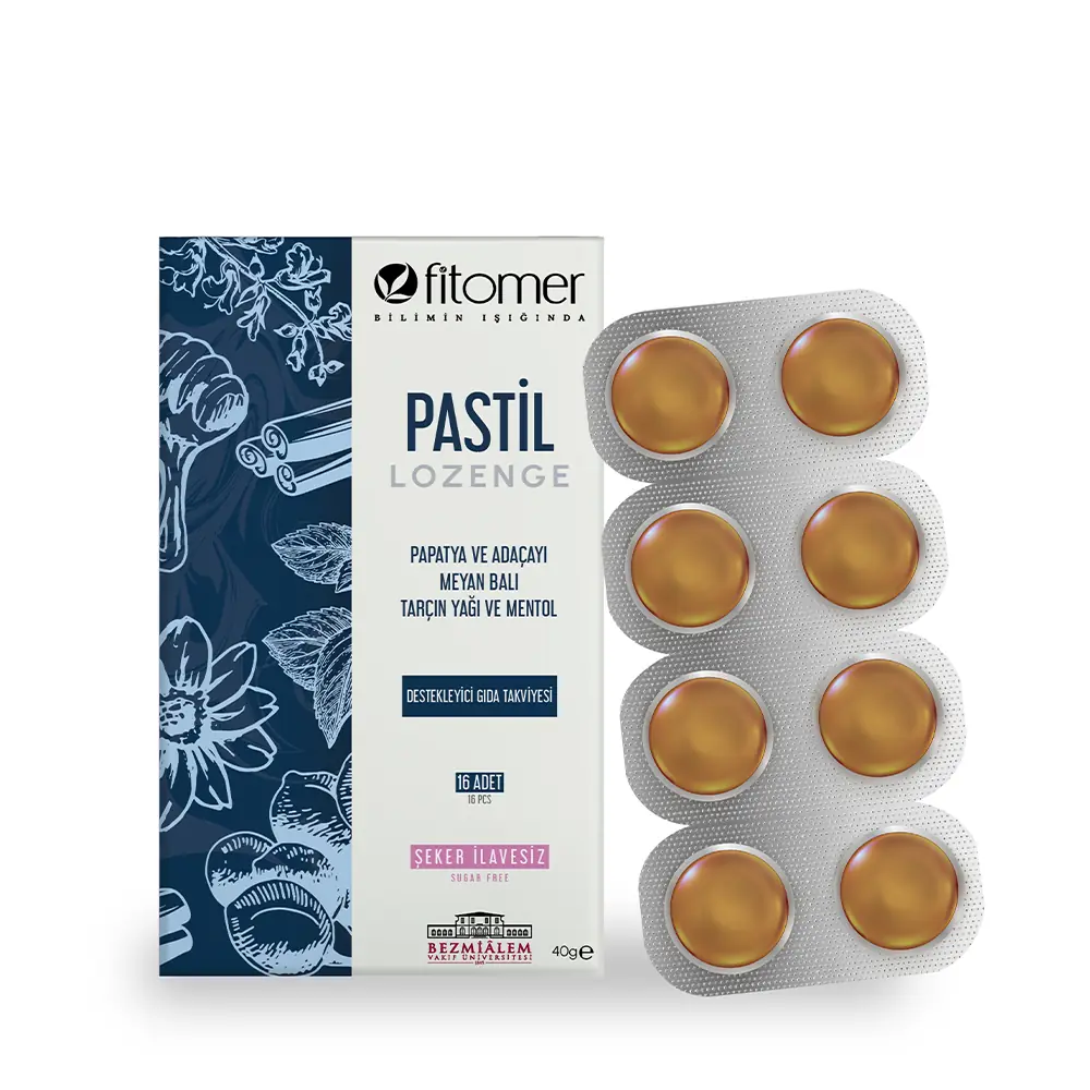 Fitomer Papatya Adaçayı Meyan Ballı Tarçın Yağı ve Mentol İçeren 16’Lı ...