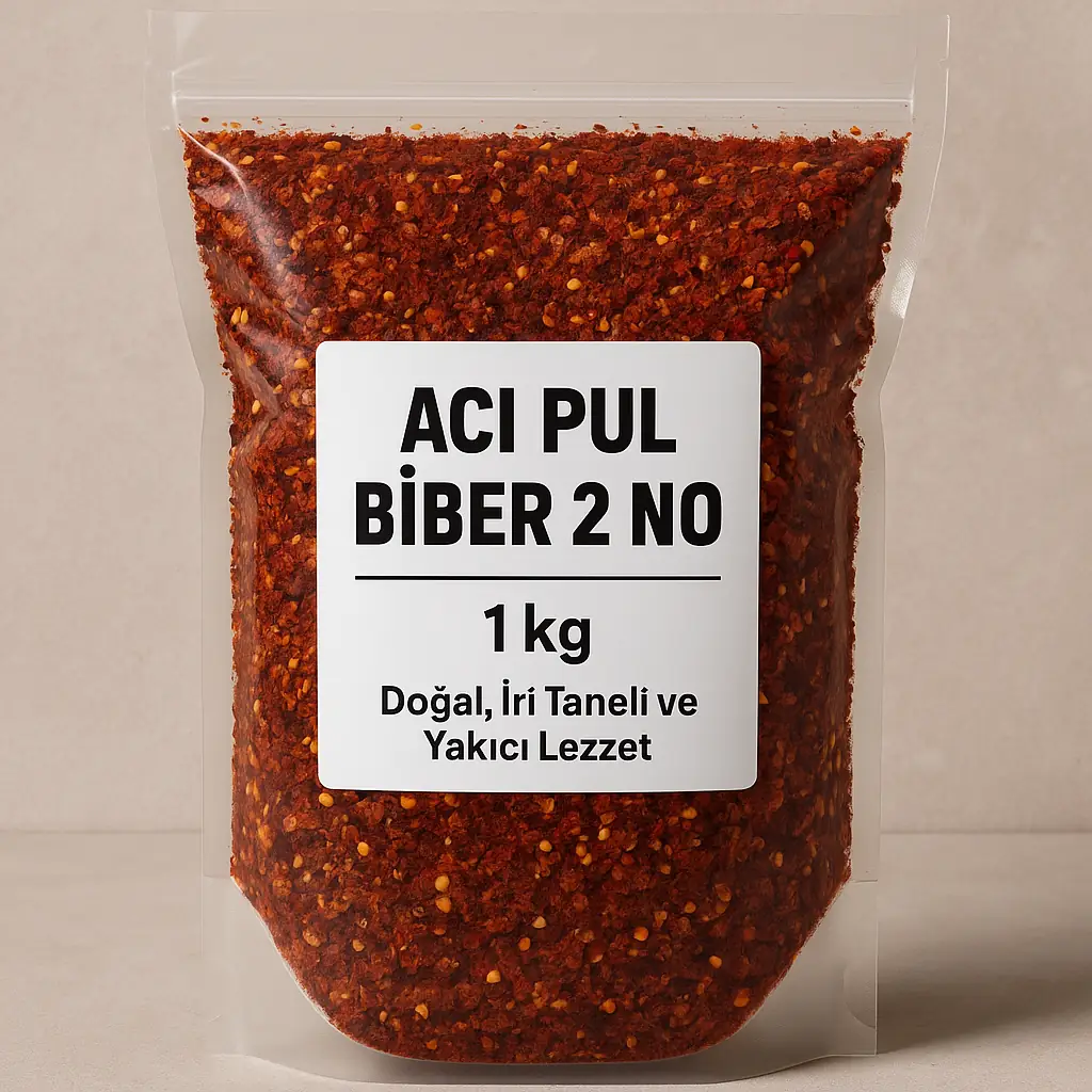 Acı Pul Biber 2 No – 1 kg | Doğal, İri Taneli ve Yakıcı Lezzet | Şekeroğlu