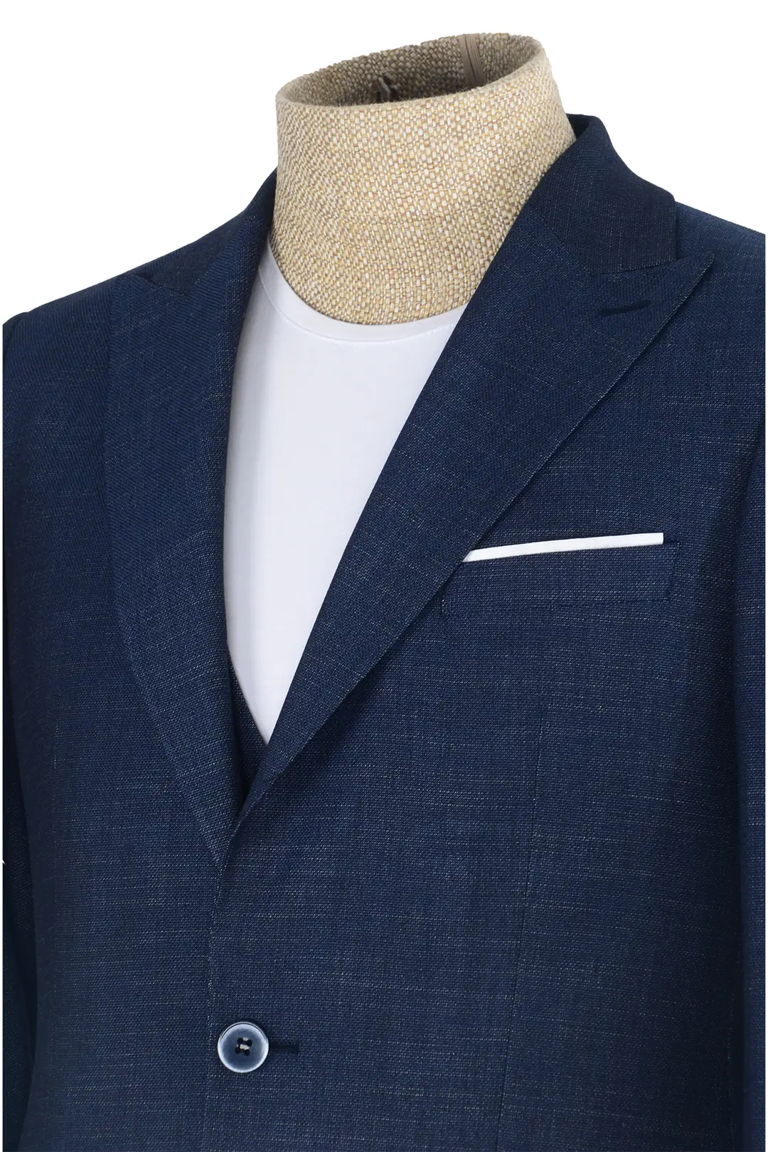 CENGİZ İNLER M1019 Melanj Desenli Kruvaze Yelekli Takım Elbise