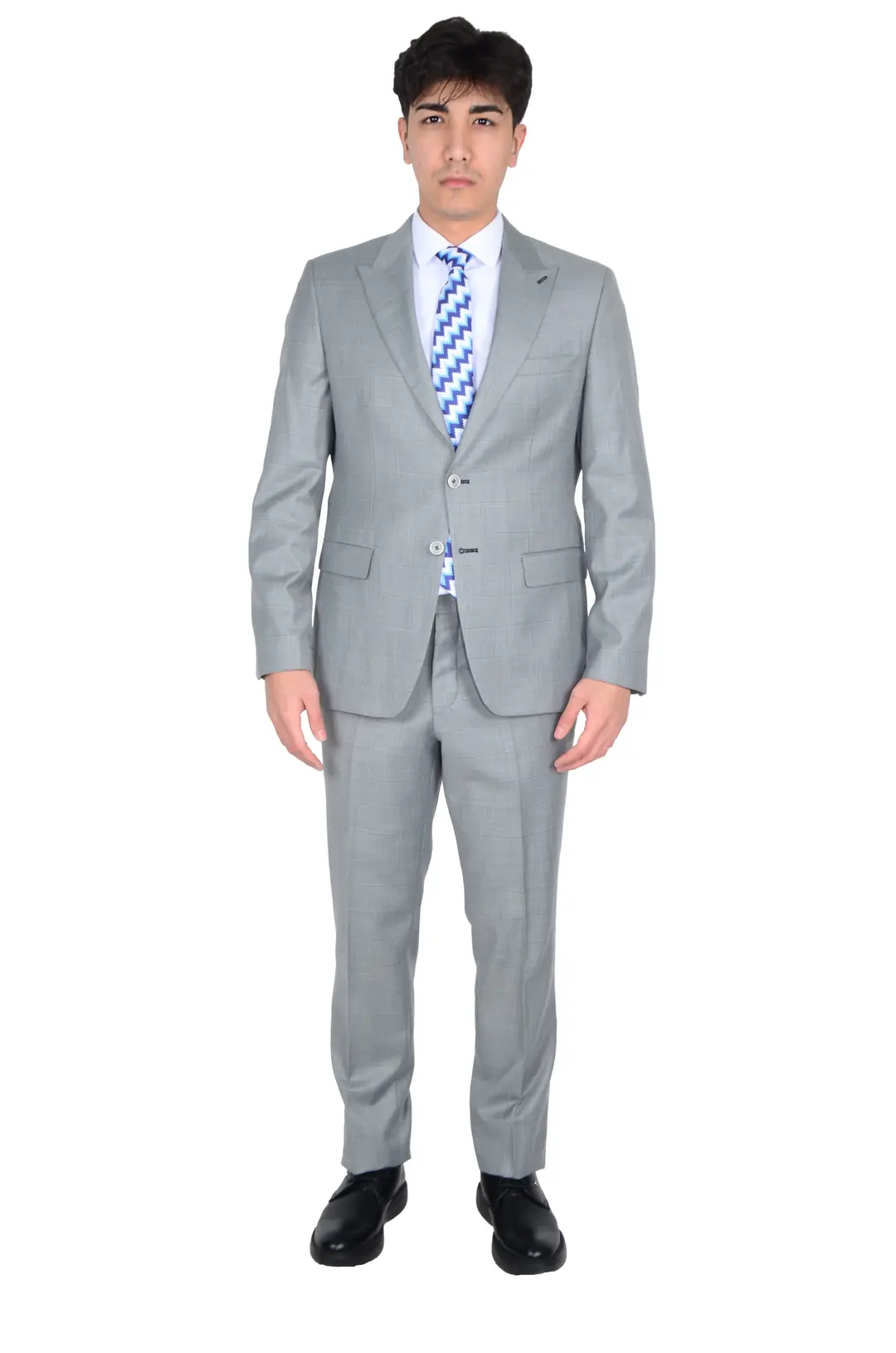 CENGİZ İNLER Büyük Kare Çift Düğme 6 Drop Slim Erkek Takım Elbise