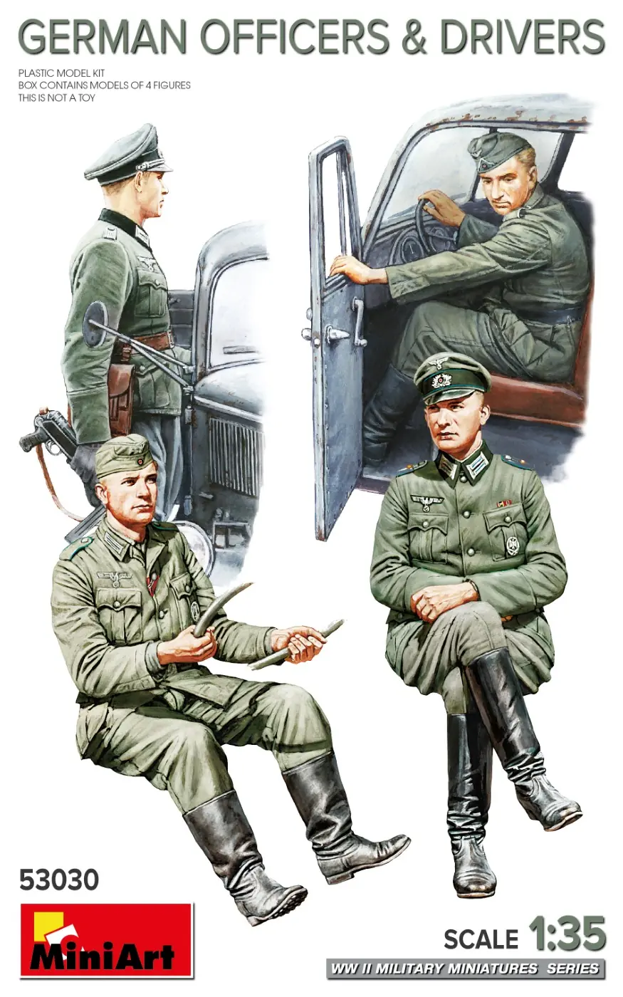 MiniArt 53030 1/35 Alman Subay ve Şoför Maketi | Herdevat
