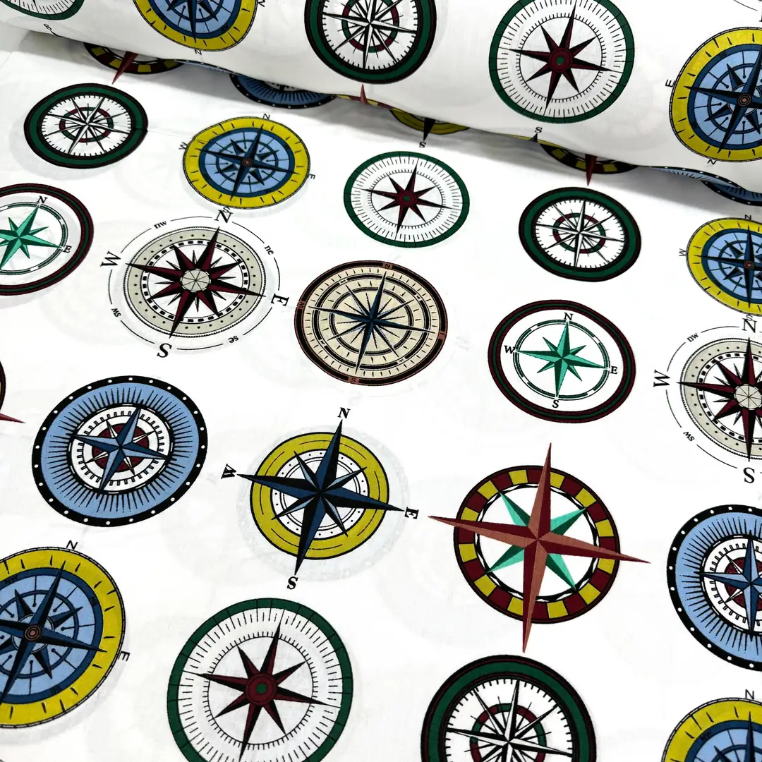 Pusulalar Poplin Kumaş