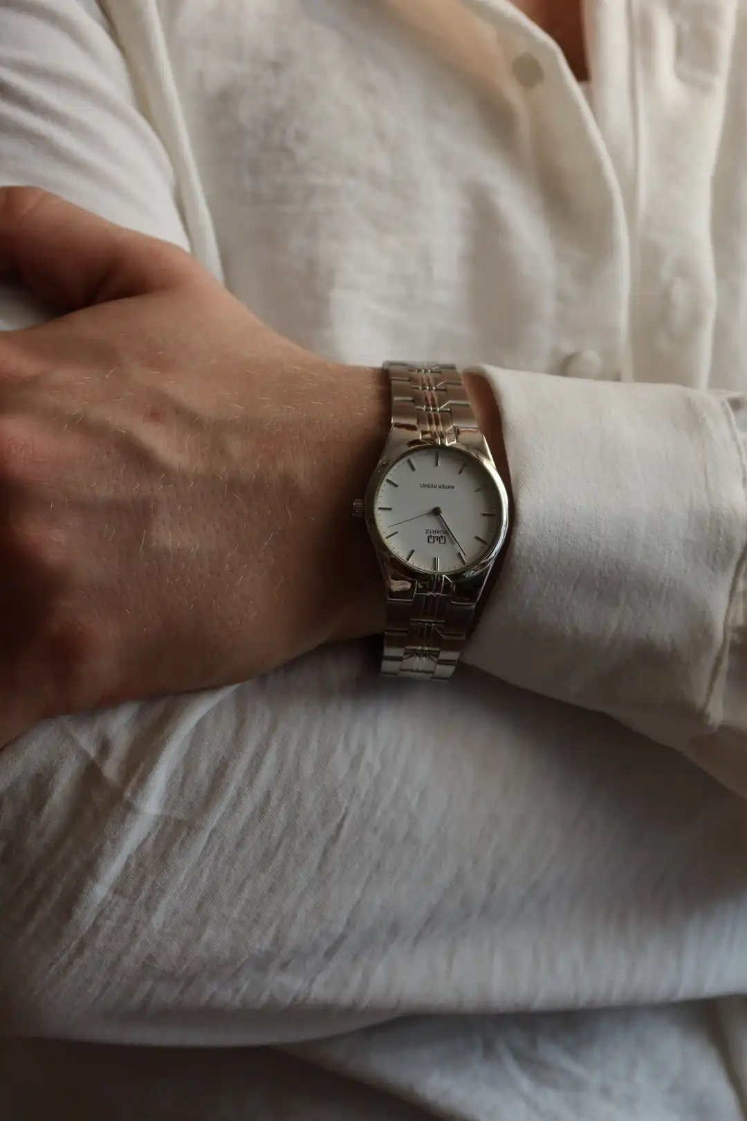 S.H Silver White Screen Wristwatch