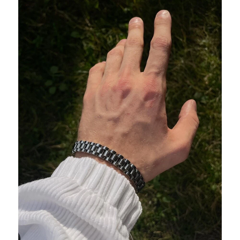 Steel Block Bracelet