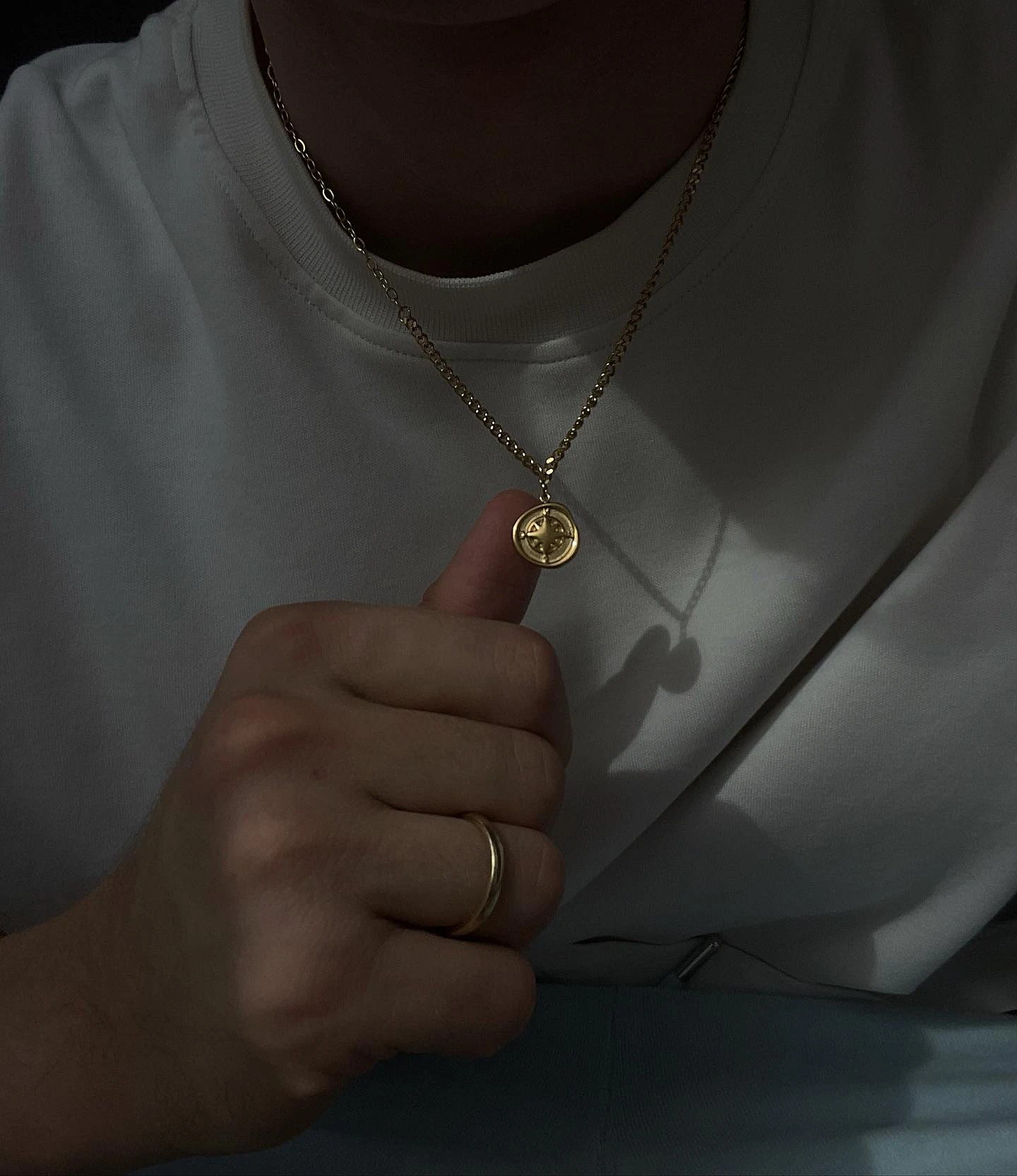 Gold Compass Necklace