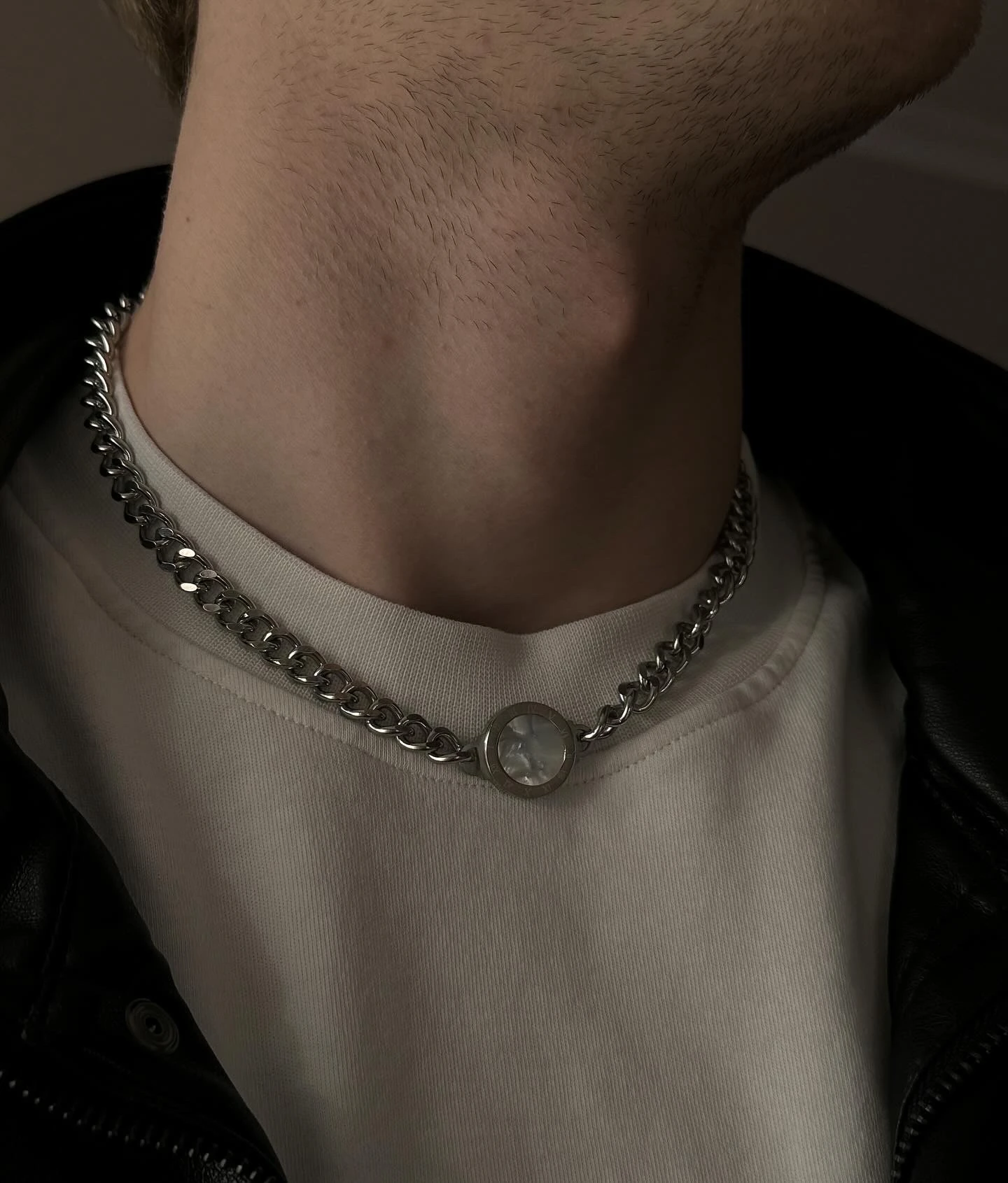 Thick Chain Çift Taraflı Kolye