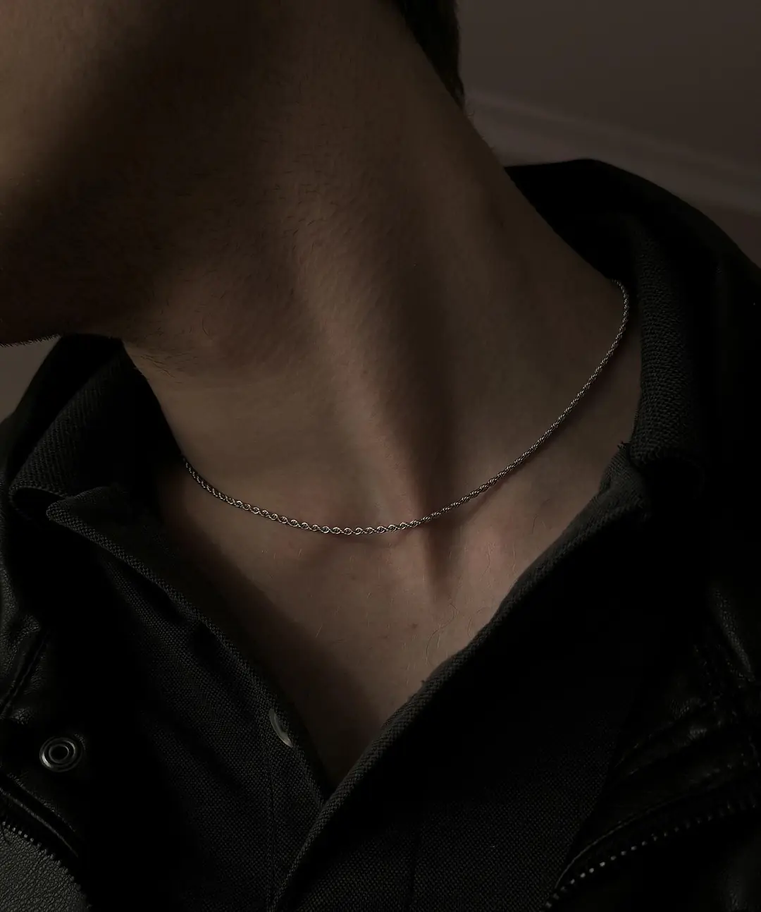 Silver Slim Auger Chain