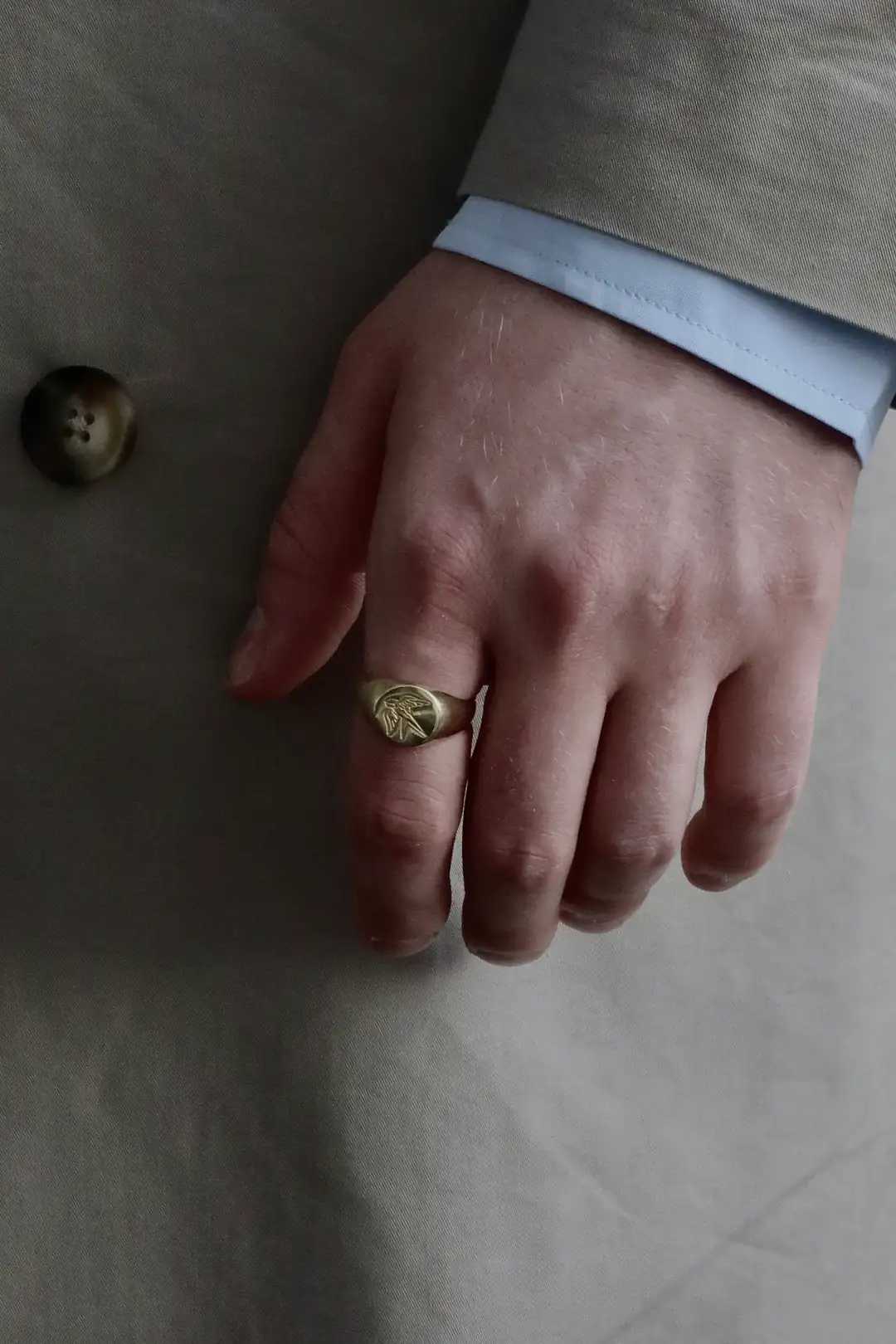925 Gold Swallow Crest Ring