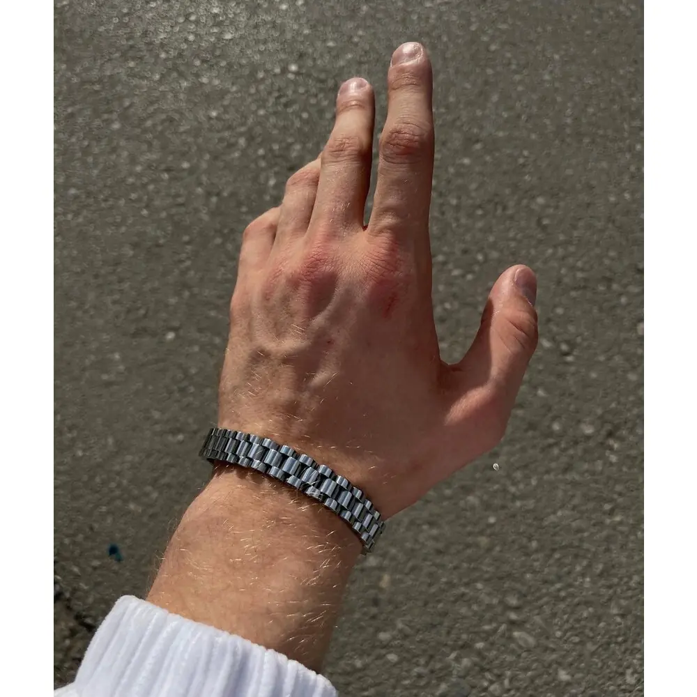 Steel Block Bracelet