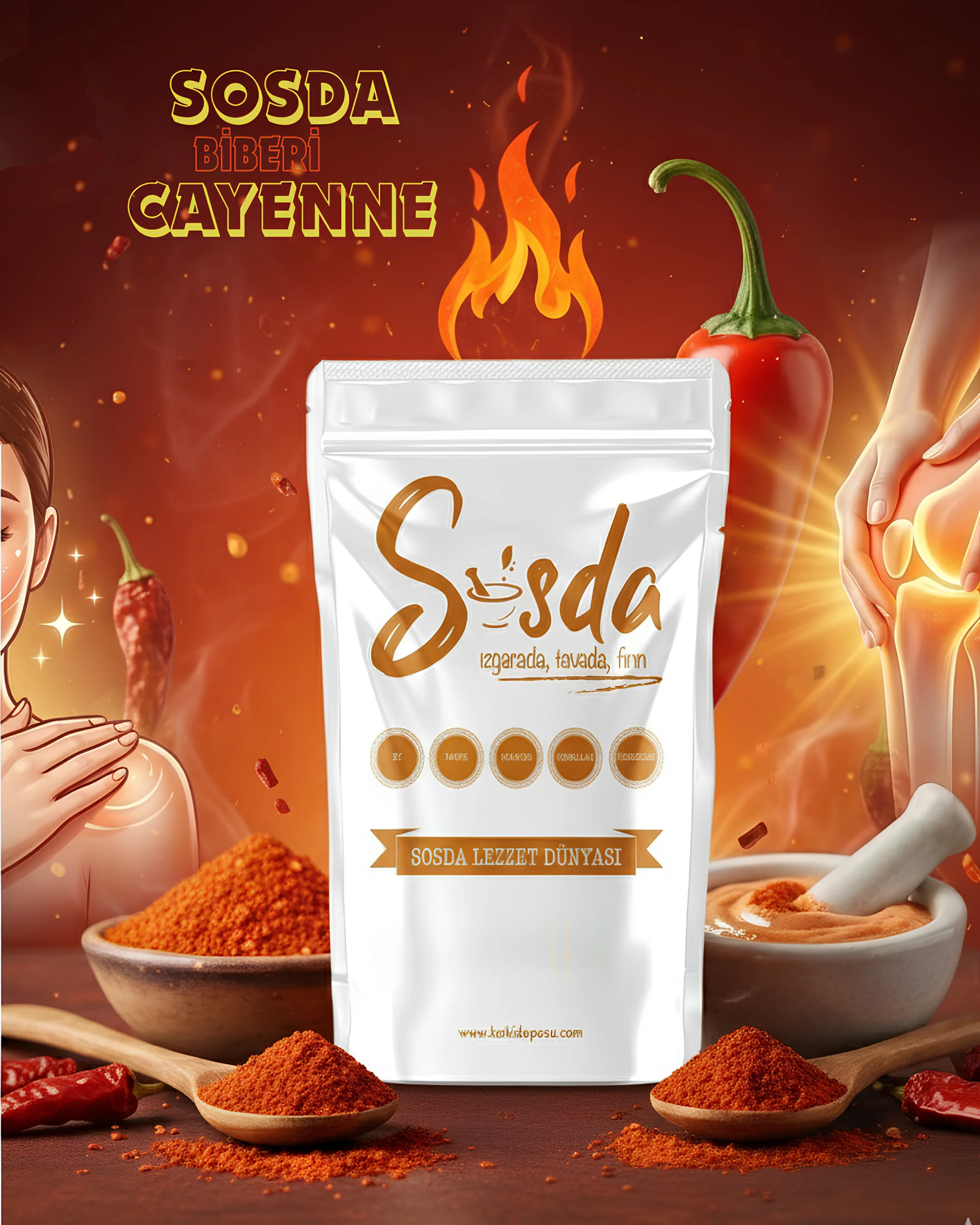 Sosda Cayenne Biber Tozu (Capsicum Annuum)