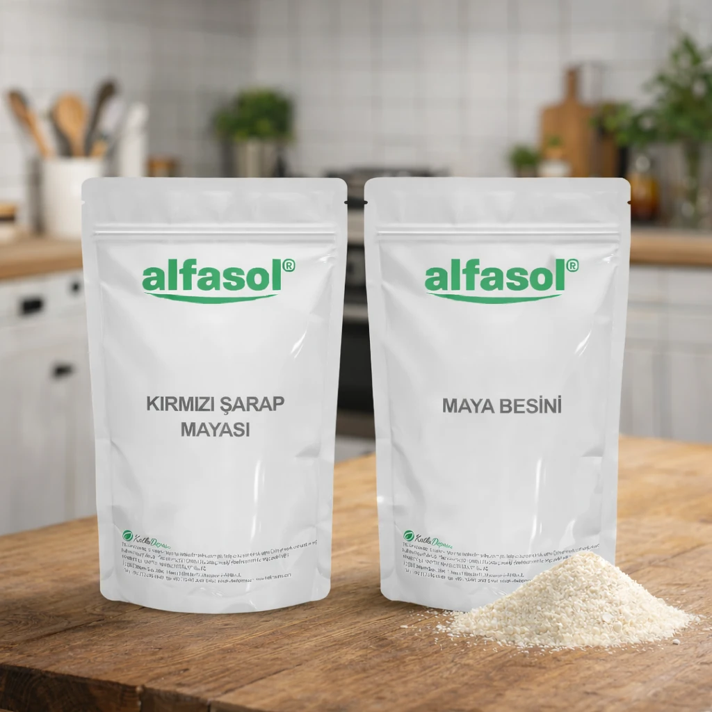 Alfasol Kırmızı Şarap Mayası 50 Gr + Maya Besini 50 Gr