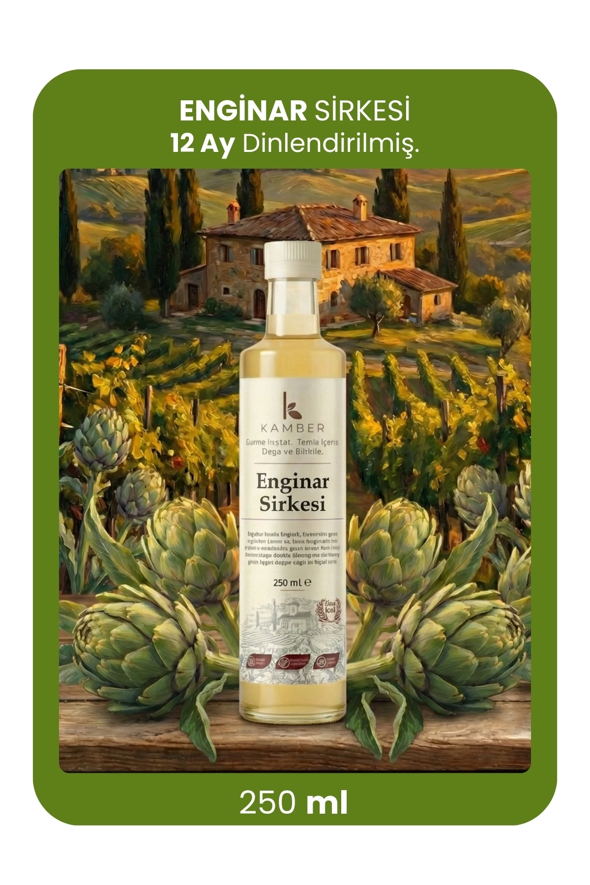 Enginar Sirkesi - 250 ML (12 Ay Fermente Edilmiş)