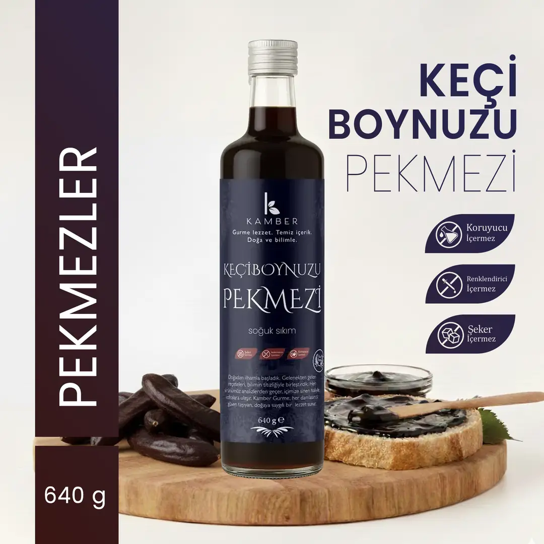 %100 Doğal Keçiboynuzu Pekmezi (640 Gr) | Kamber Gurme