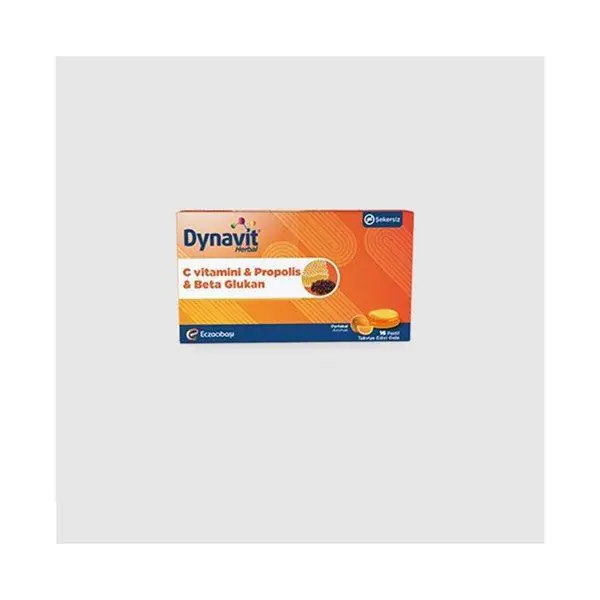 Dynavit Herbal Pastil Vitamin C, Propolis & Beta Glukan 16 Pastil