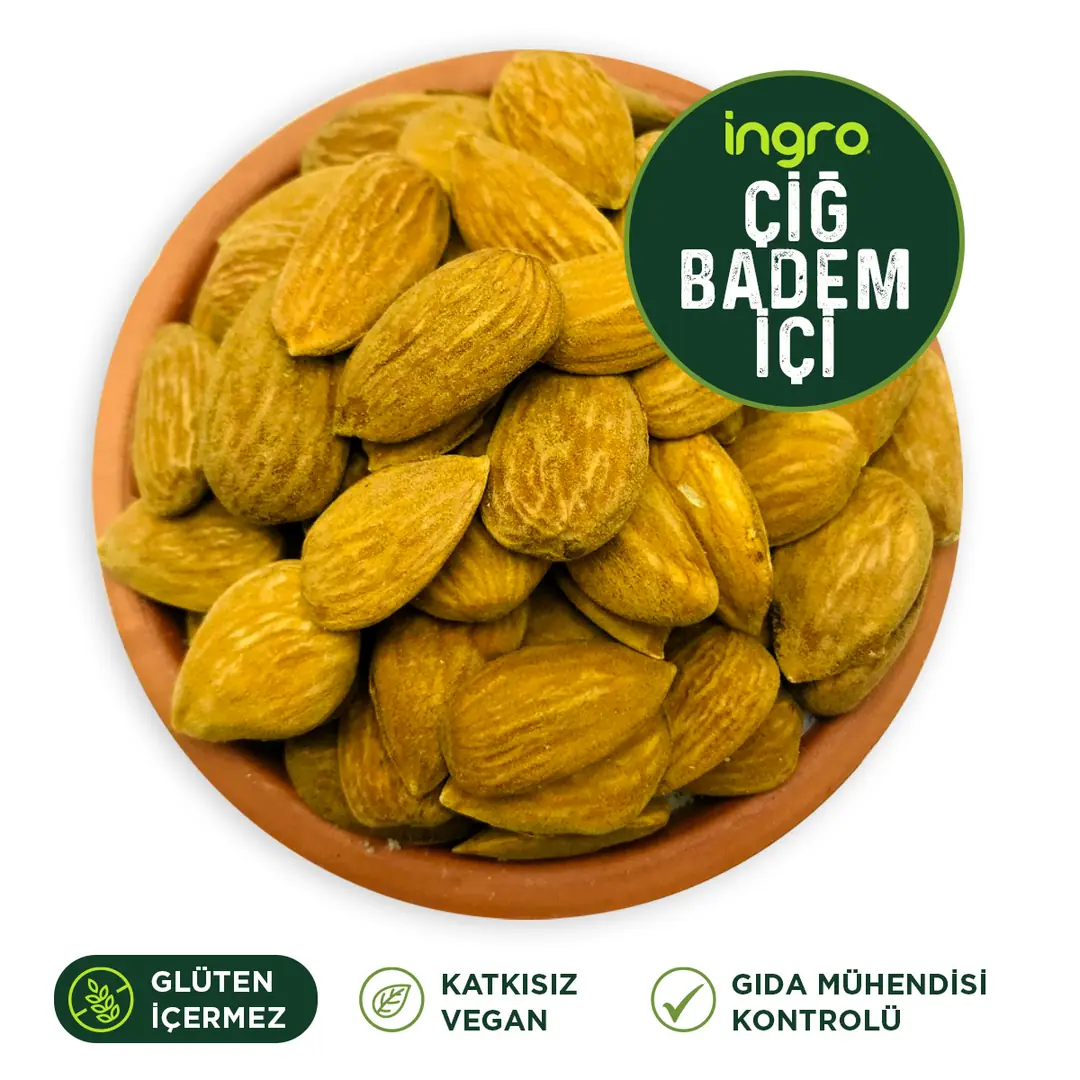 İngro Glutensiz Badem İçi Çiğ 1000G