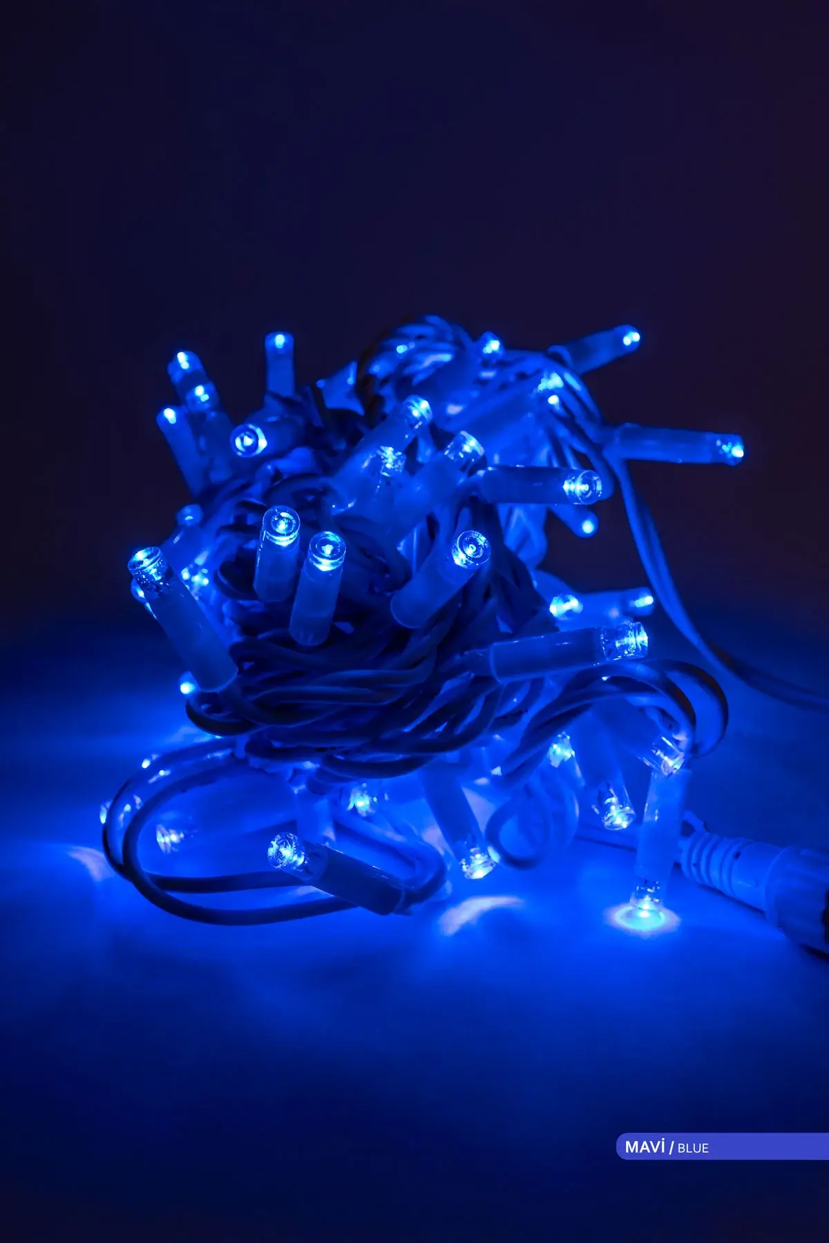 ACK 100 LED li Seri Eklenebilir LED Süsleme Mavi Işık 220V 10m AS90-00106