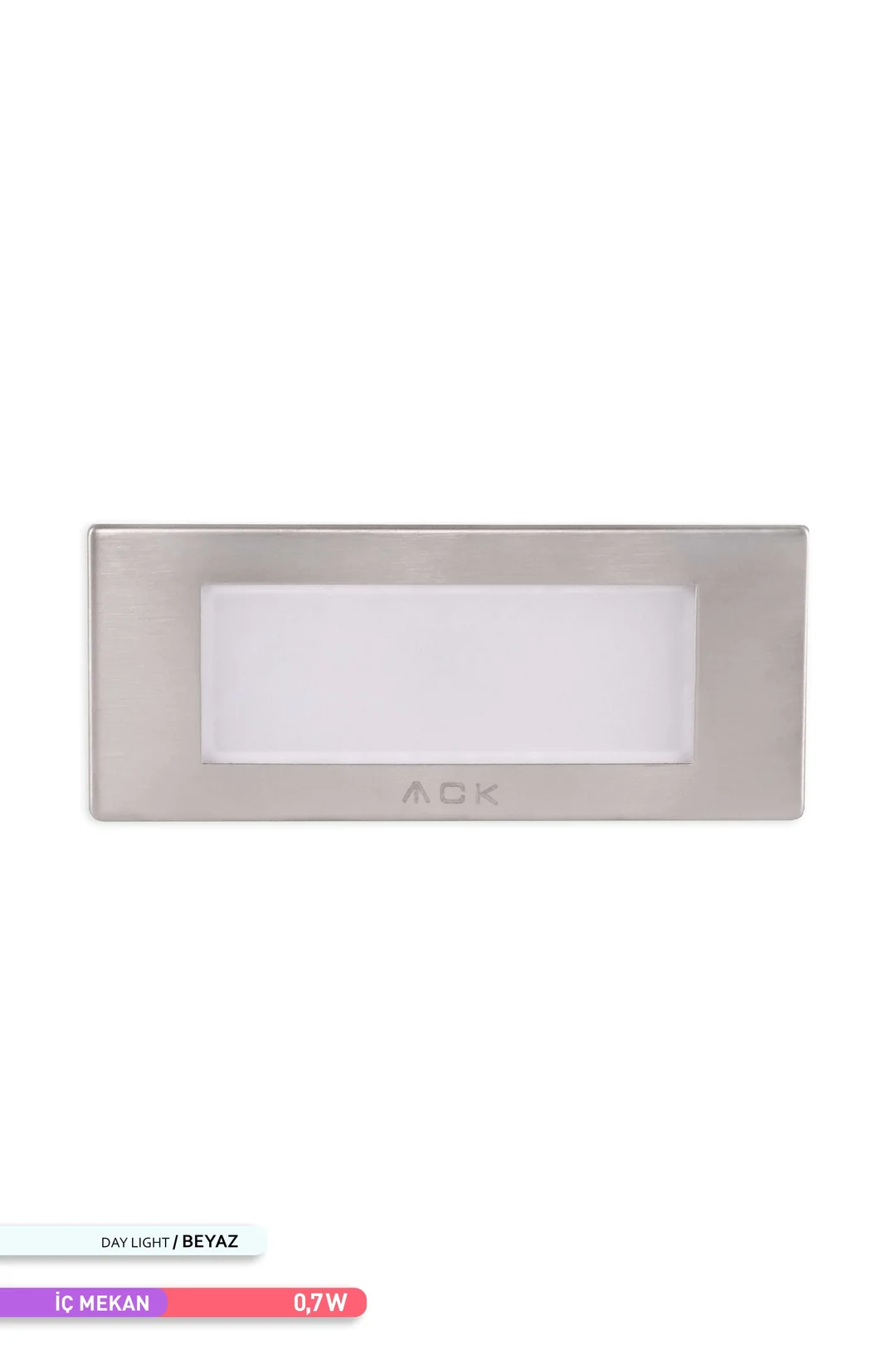 ACK LED Merdiven-Duvar Armatürü Dikdörtgen 6500K Beyaz Işık 1.5W AH07-01134