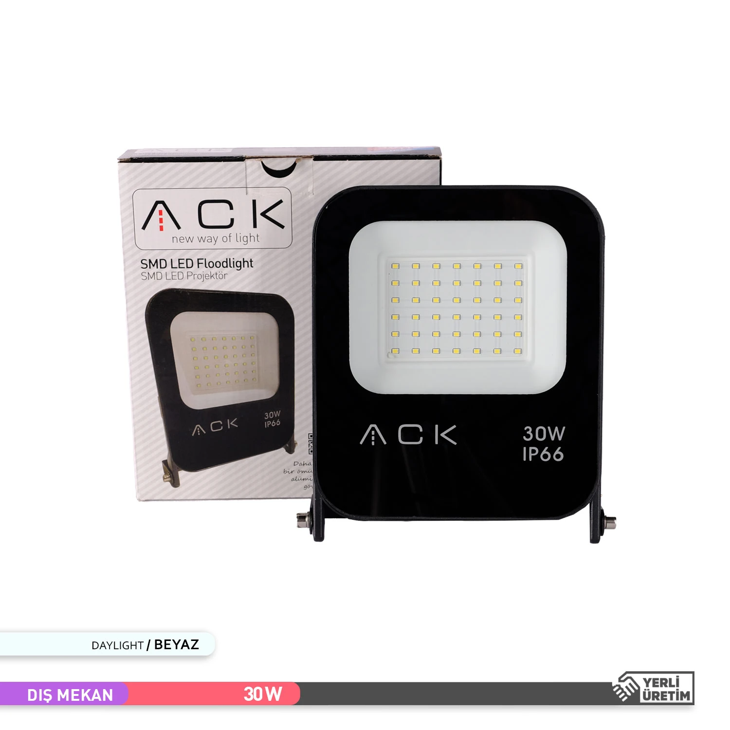 ACK SMD LED Projektör 6500K Beyaz Işık 30W - AT62-03032
