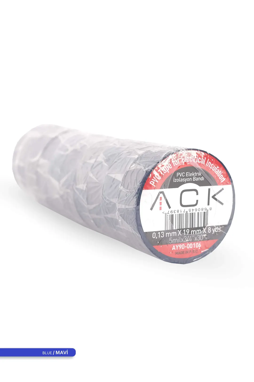 ACK PVC Elektrik İzolasyon Bandı Mavi 8m AY90-00106
