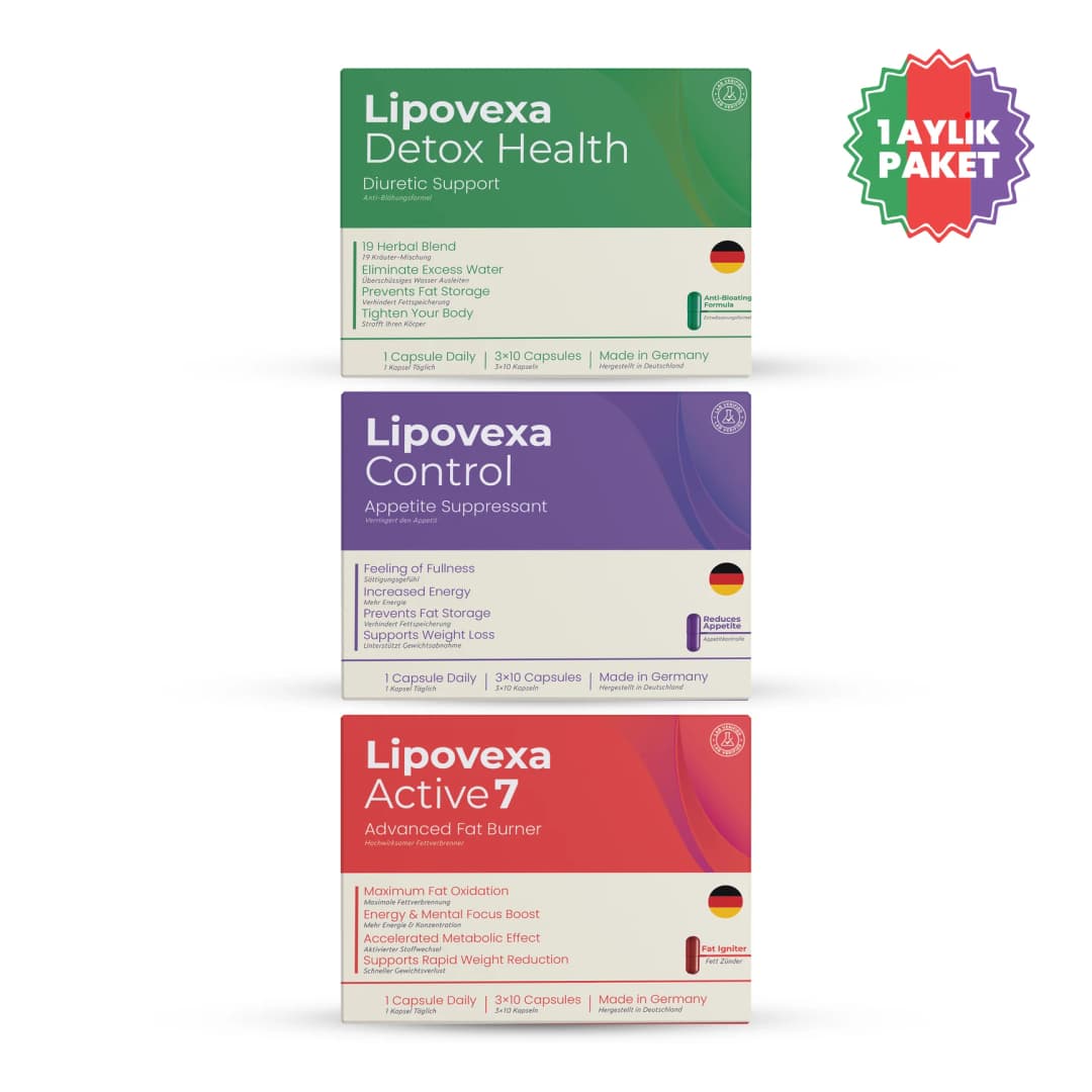 LİPOVEXA CONTROL-ACTİVE7-DETOX 1 AYLIK PAKET (30 GÜNLÜK)