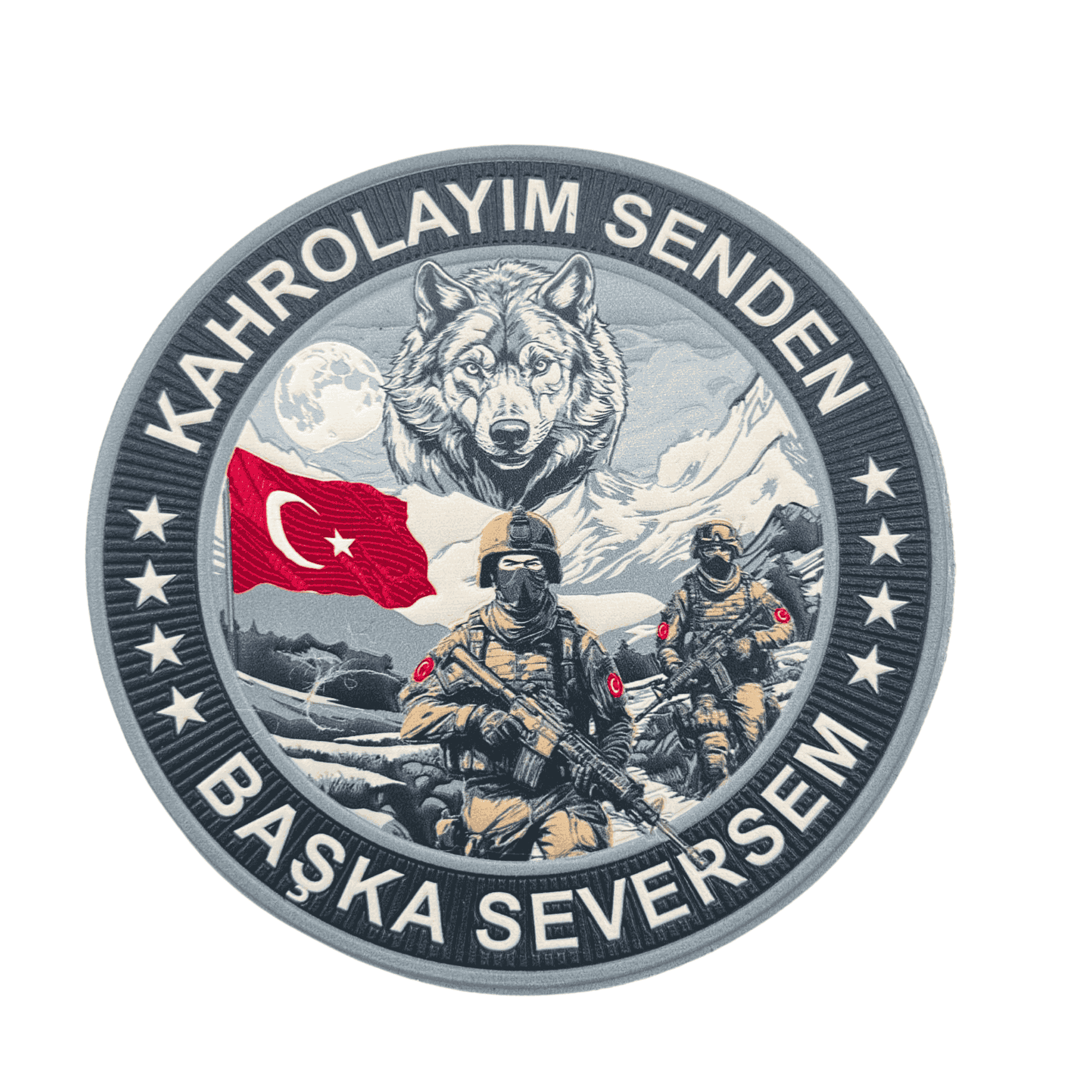 Kahrolayım Senden Başkasını Seversem Taktik Askeri Peç (9.5 cm)