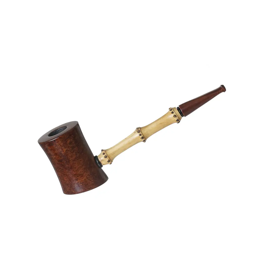 Şahin Bamboo 6mm. Briar Stem Pipe with Filter 240011
