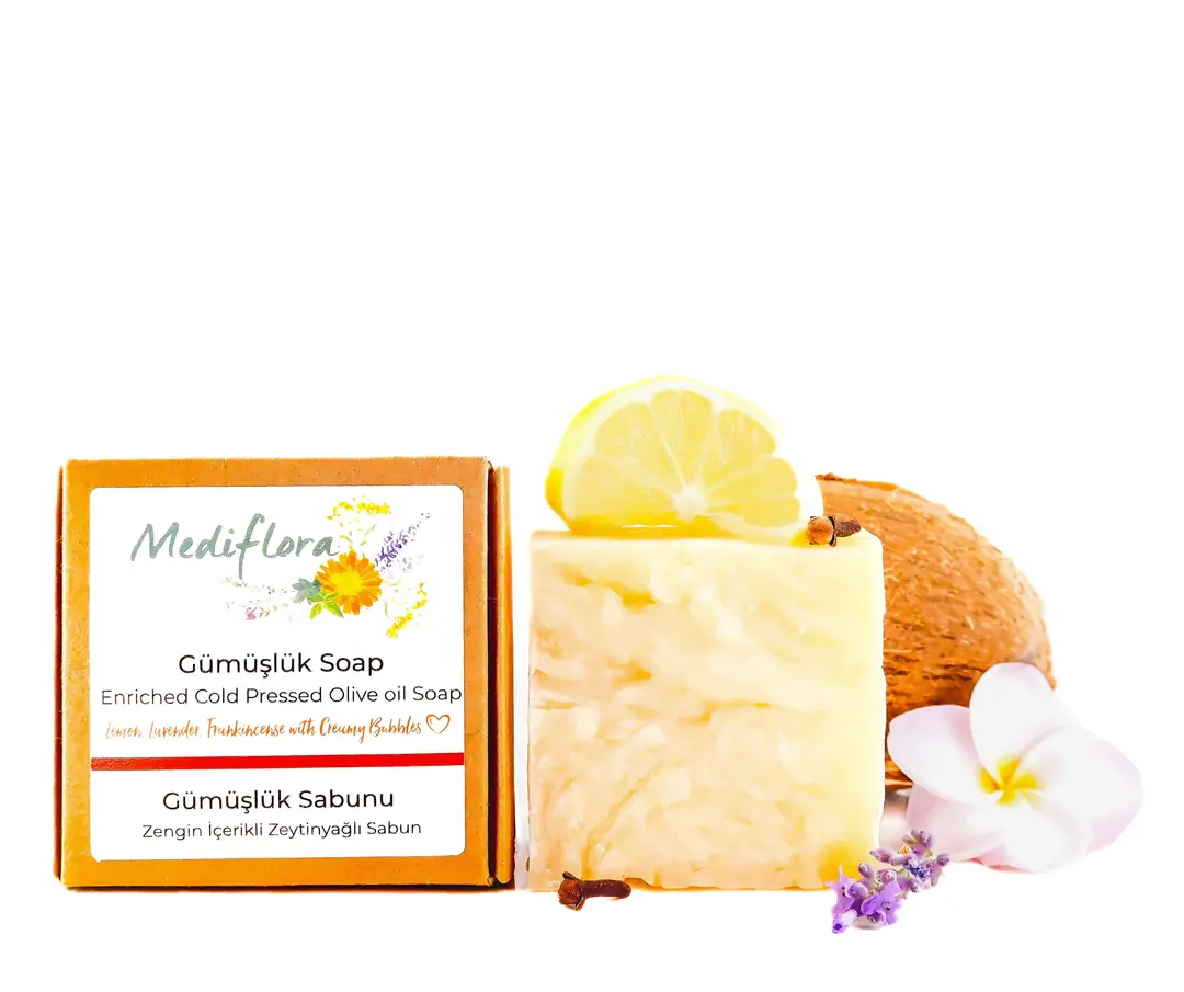 Gümüşlük Zengin İçerikli Zeytinyağlı Sabun – Doğal Gliserin ve Limon ...