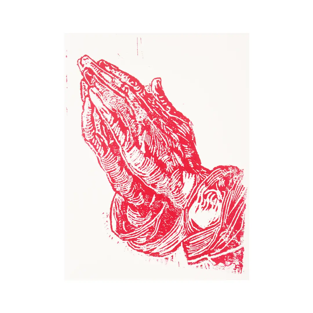 JUNK Studio | Albert Durer Wish Hands Original Linocut Print at HIKIE ...