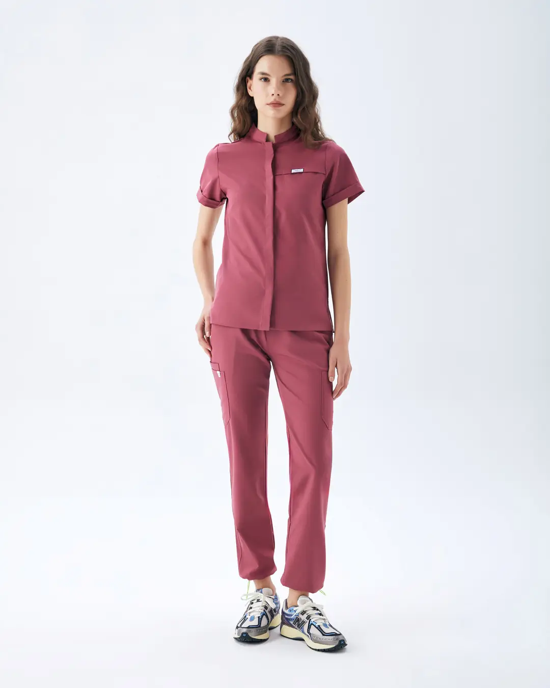 MİLEN SERİ HAKİM YAKA KADIN PREİUM SCRUBS SET