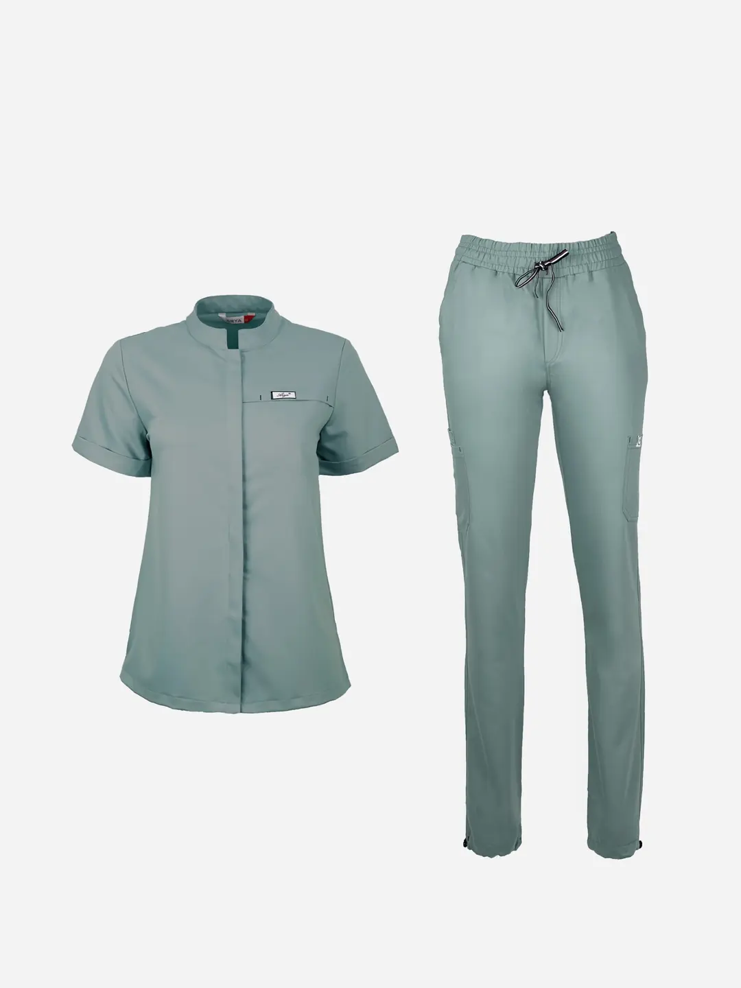 MİLEN SERİ HAKİM YAKA KADIN PREİUM SCRUBS SET