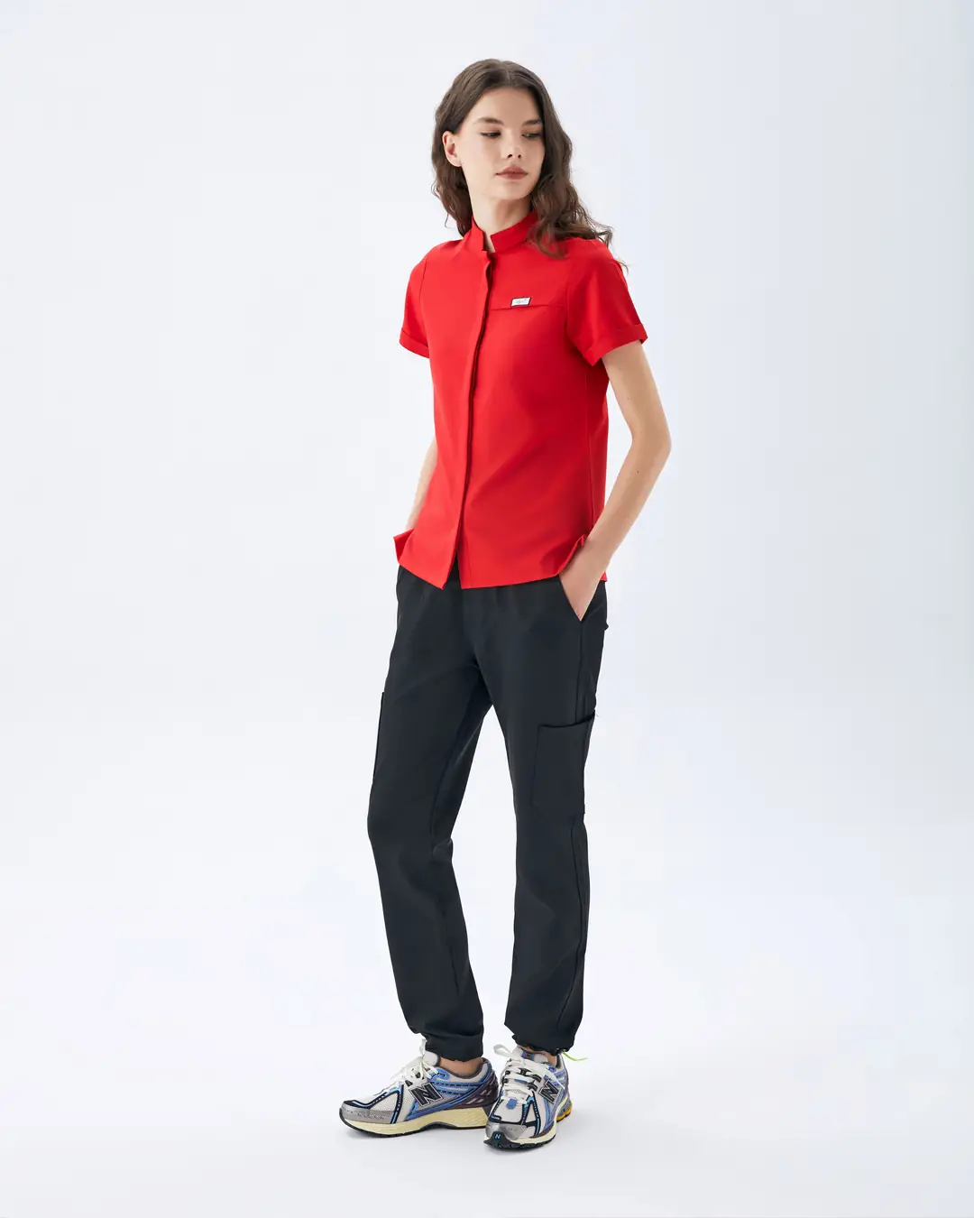 MİLEN SERİ HAKİM YAKA KADIN PREİUM SCRUBS SET