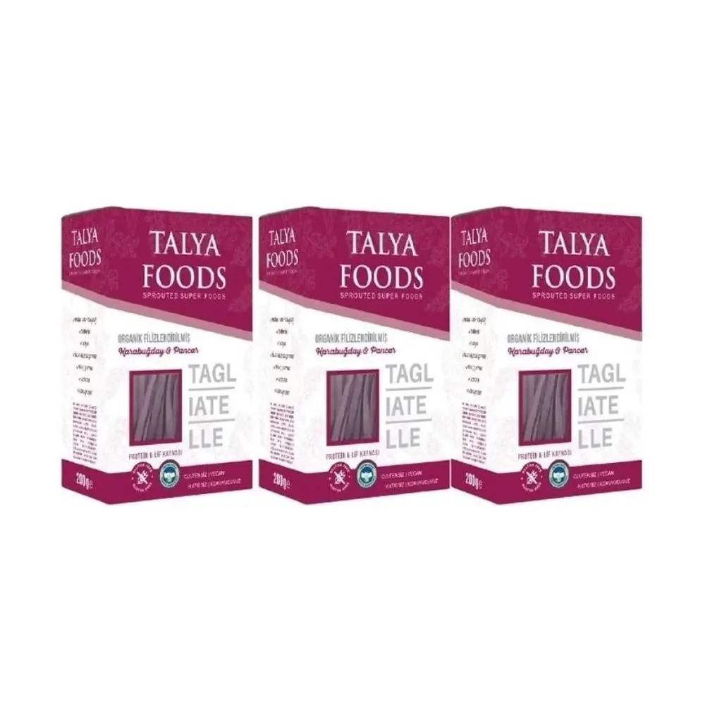 Karabuğday Mor Havuç Pancar Tagliatelle 3x200g - Talya Foods
