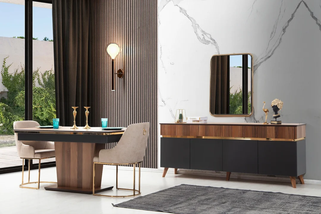 Grace Yemek Odası, Antrasit - InNature Home