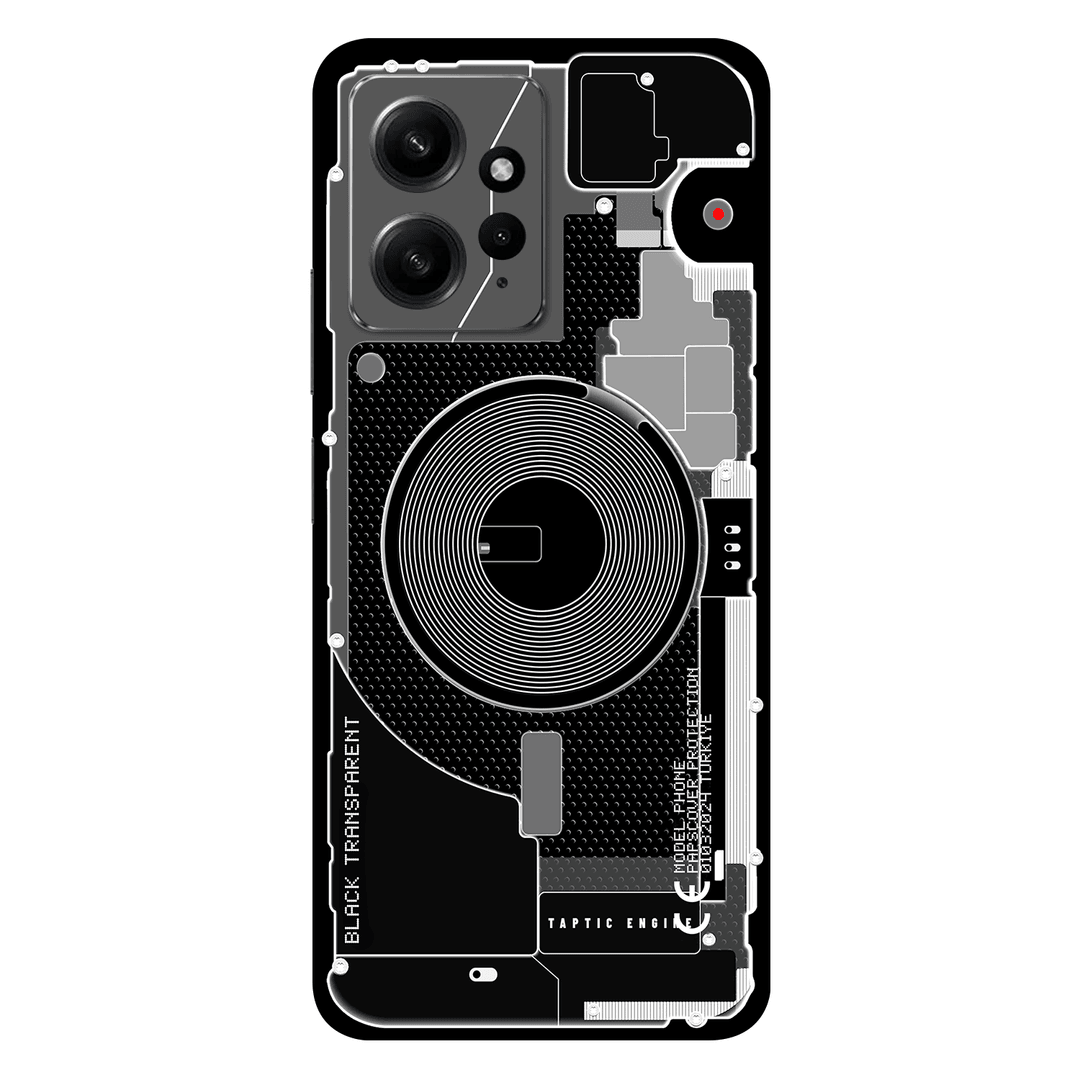 Redmi Note 12 Kaplama Siyah Transparan - PapsCover