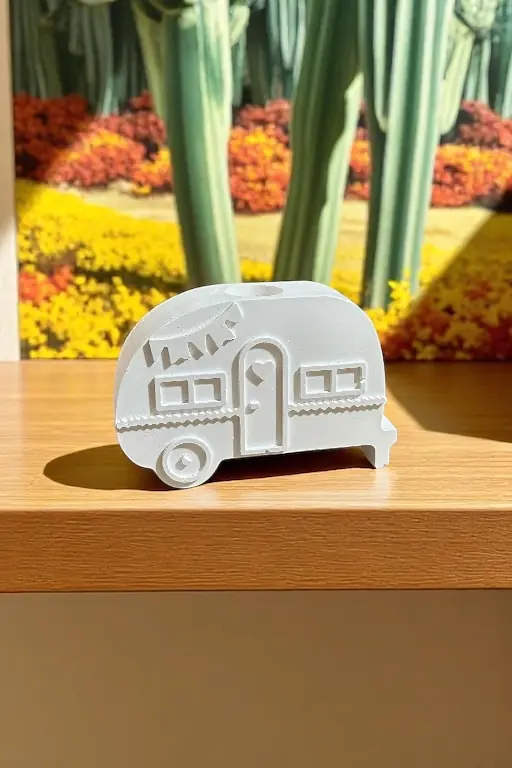 Ham Taş Etkinlik Boyama Karavan Mumluk | Karavan Siluet Formu, Tematik ...