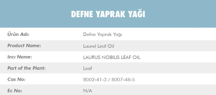 Defne Yaprak Yağı | New Raw Materials Toptan ve Perakende Hammadde