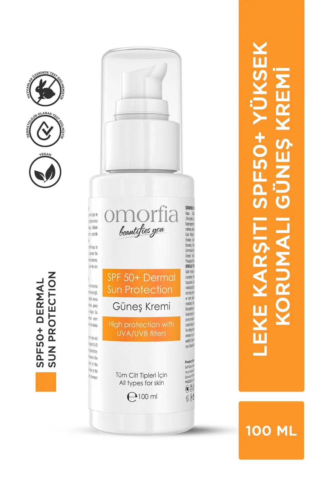 Omorfia Leke Karşıtı Güneş Kremi SPF 50+ (BHA + Arbutin + Panthenol ...