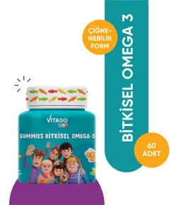 Vitago Kids Gummies Bitkisel Omega-3 İçeren Çiğnenebilir Form Takviye ...