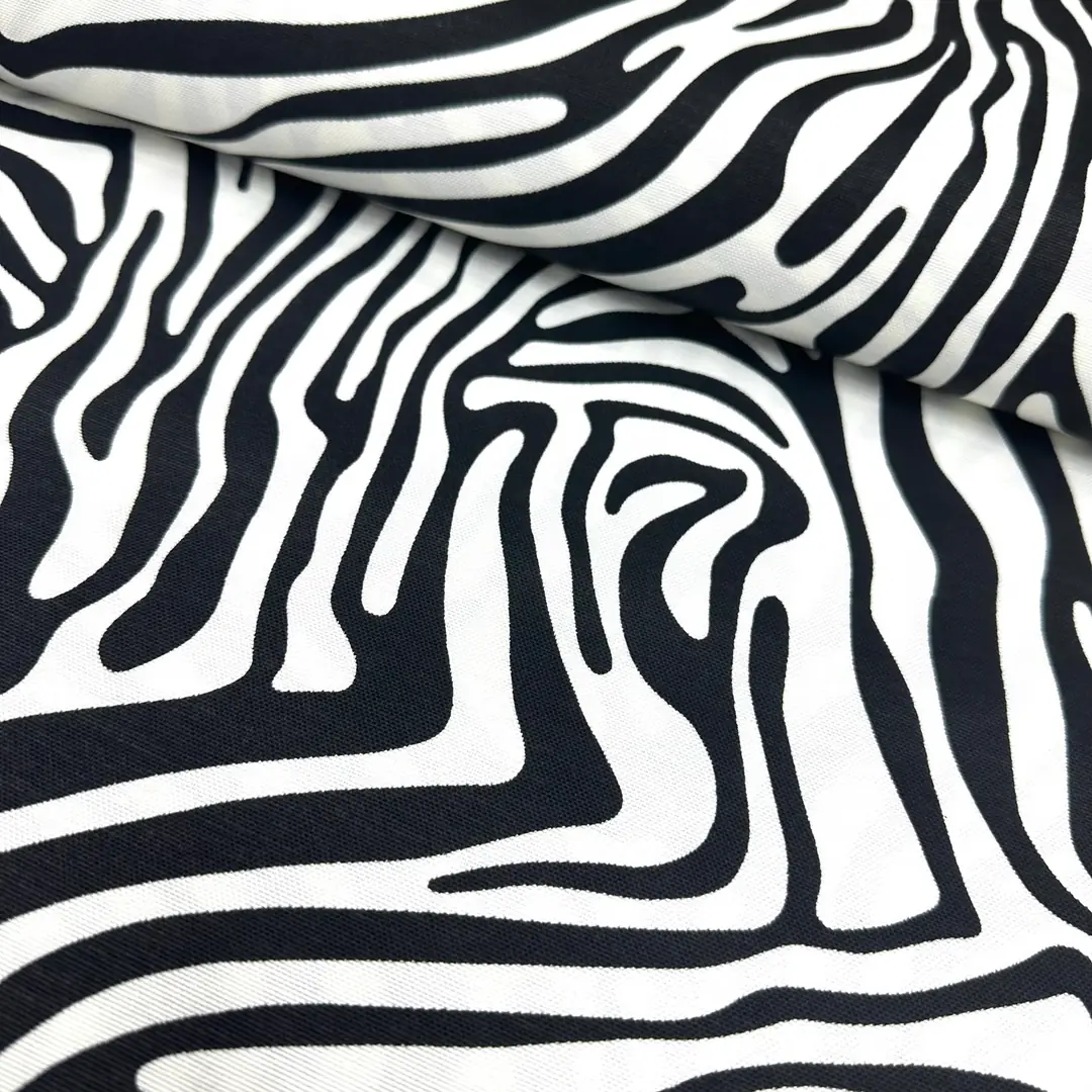 Siyah Zebra Duck Bezi | Kumas.com