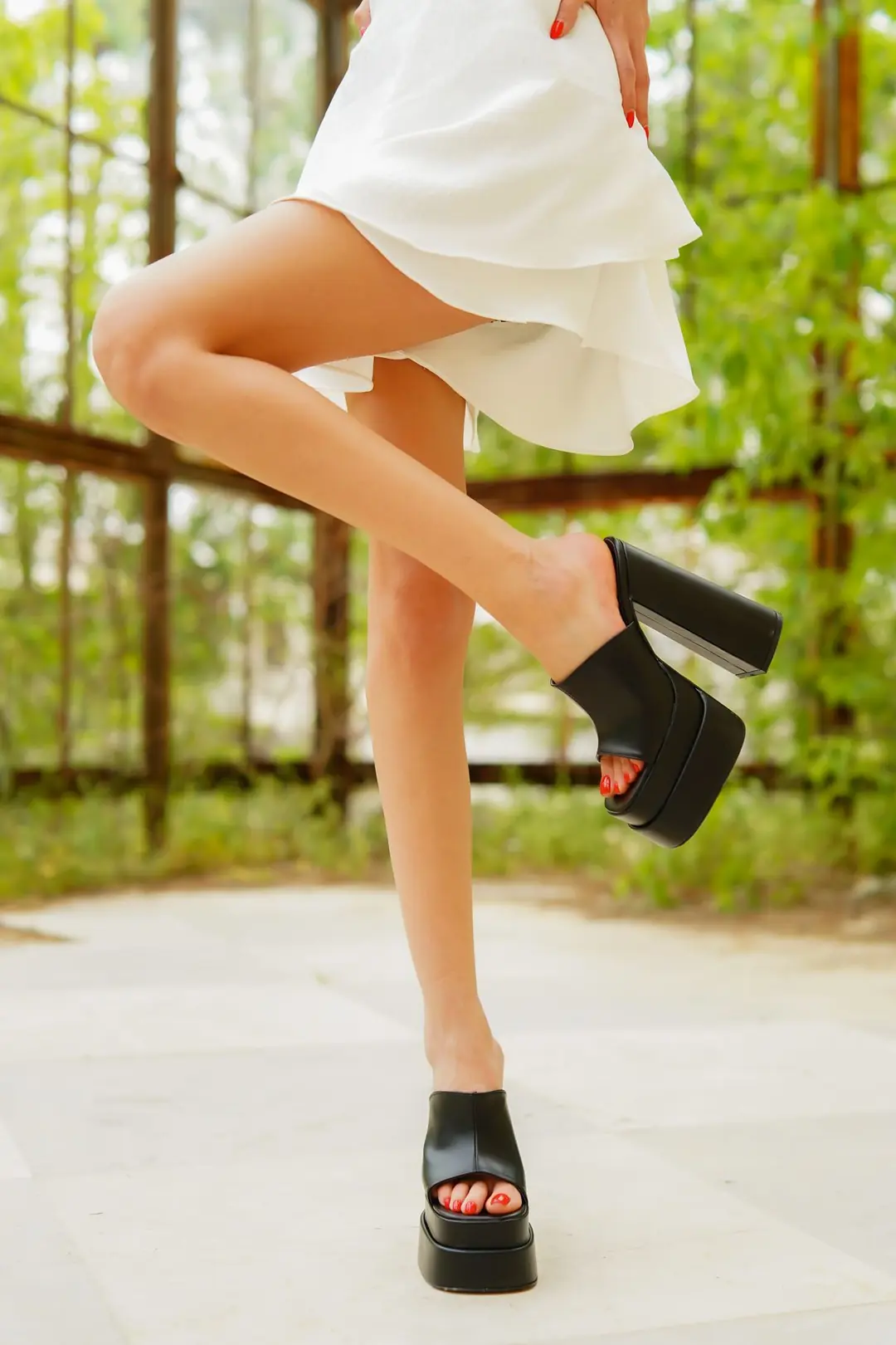 Siyah Victoria Platform Kadın Ayakkabı