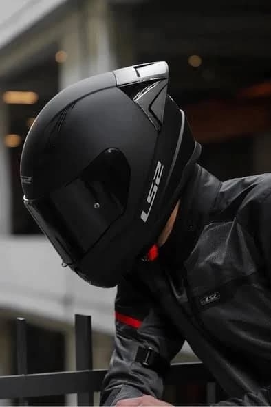 LS2 Rapid 2 Race L Beden Siyah Vizörlü Mat Siyah Kask + Spoiler + Beyaz ...